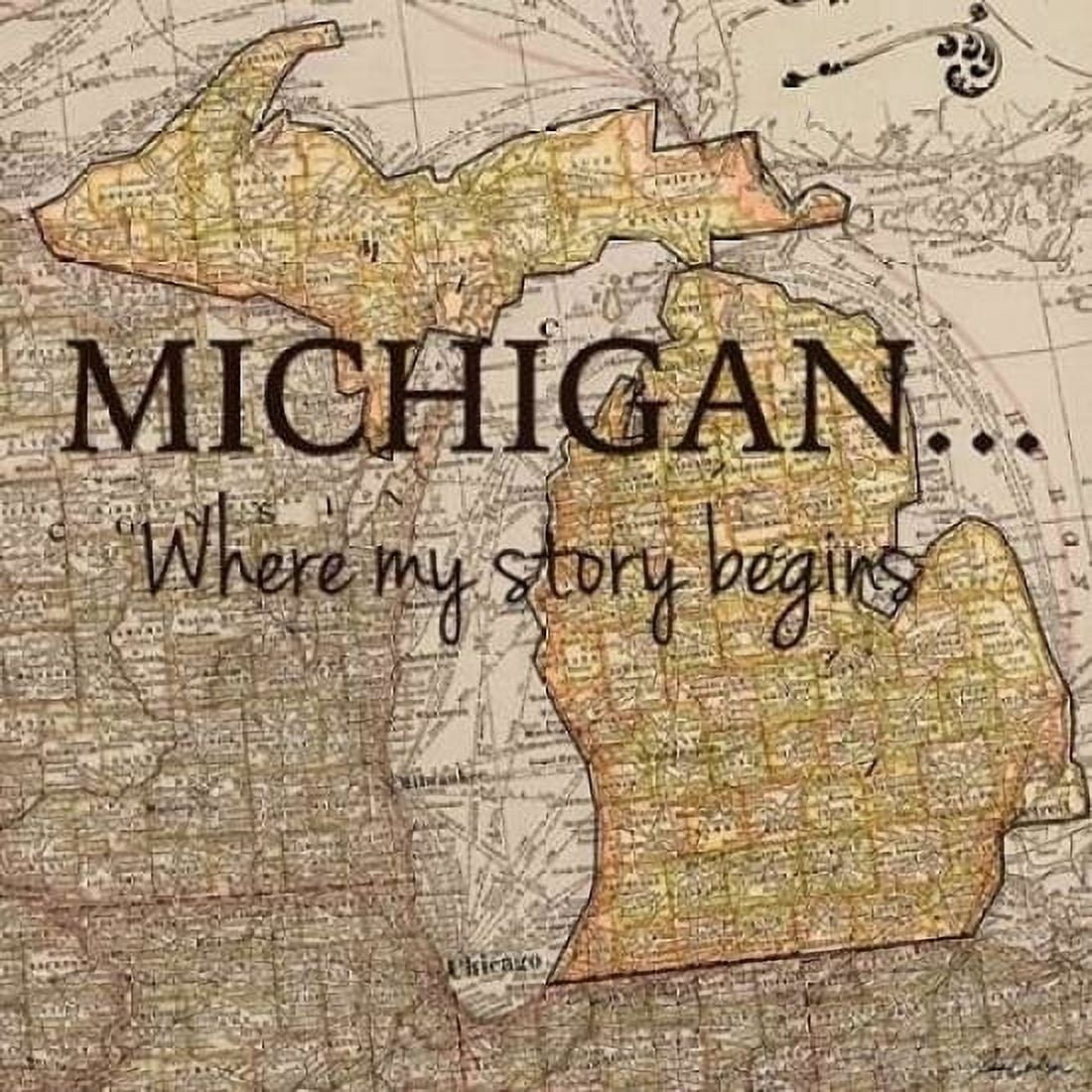 Story Michigan Poster Print by Tina Carlson (24 x 24) - Walmart.com