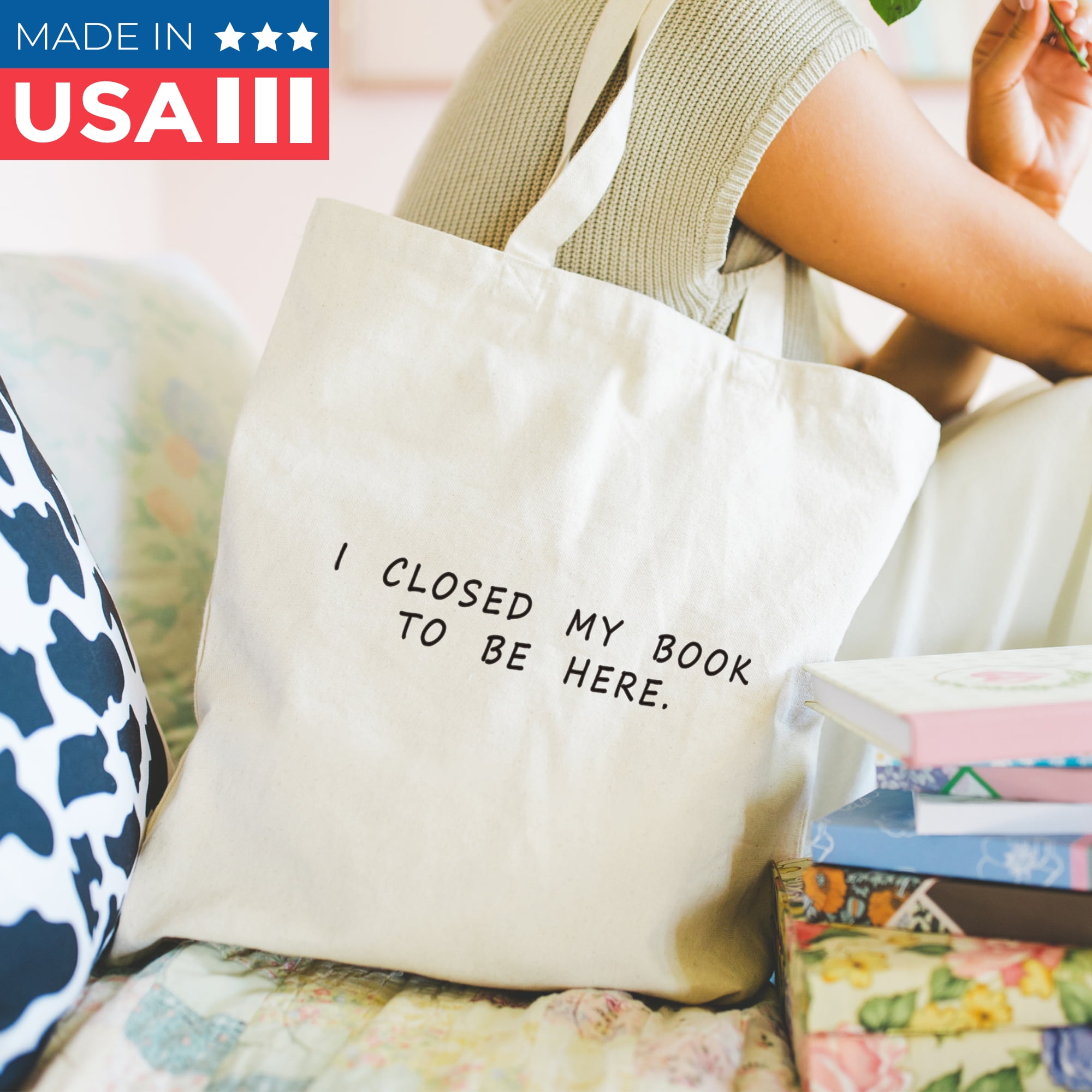 Story Quotes Canvns Tote Bag ,14x16 Inch Polyester Cotton Straps ...