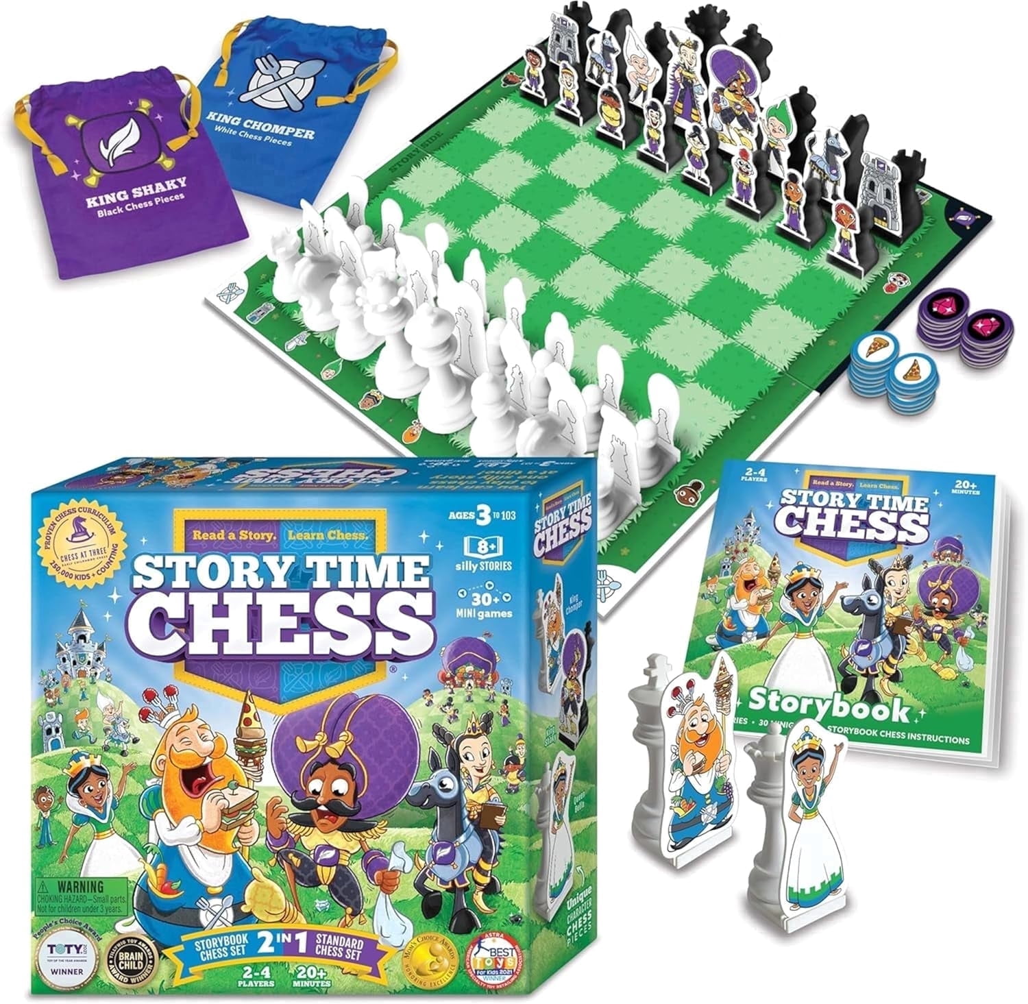 PlayMonster, Chess Set for Kids, Story Time Chess, Educational Game ...