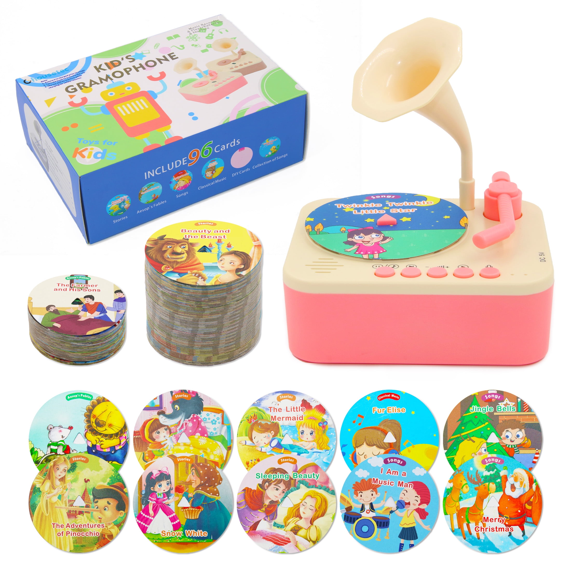 Story Toys & Montessori Musical Toys for Toddlers - Kids Record Player ...