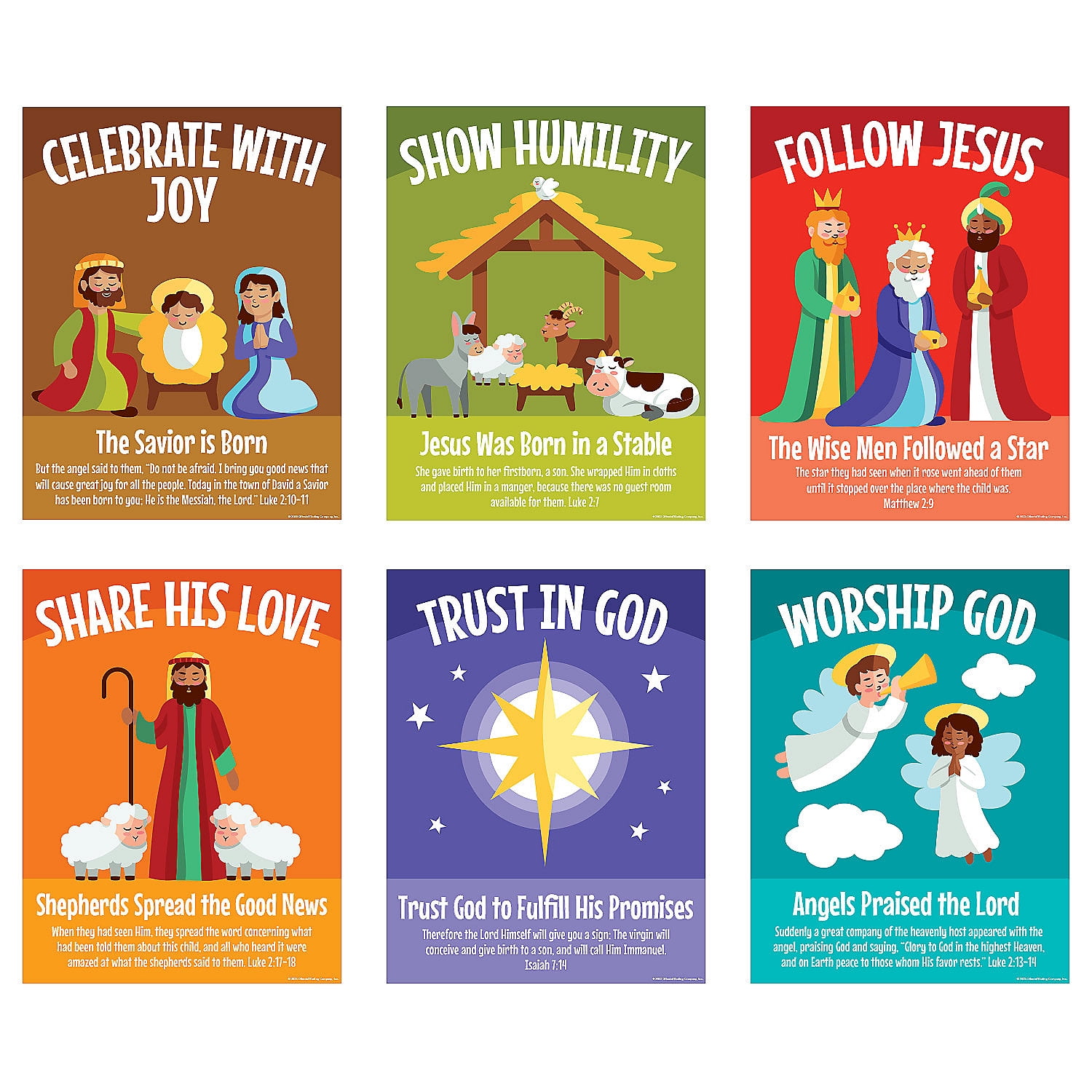 Story of the Nativity Poster Set - 6 Pc - Walmart.com