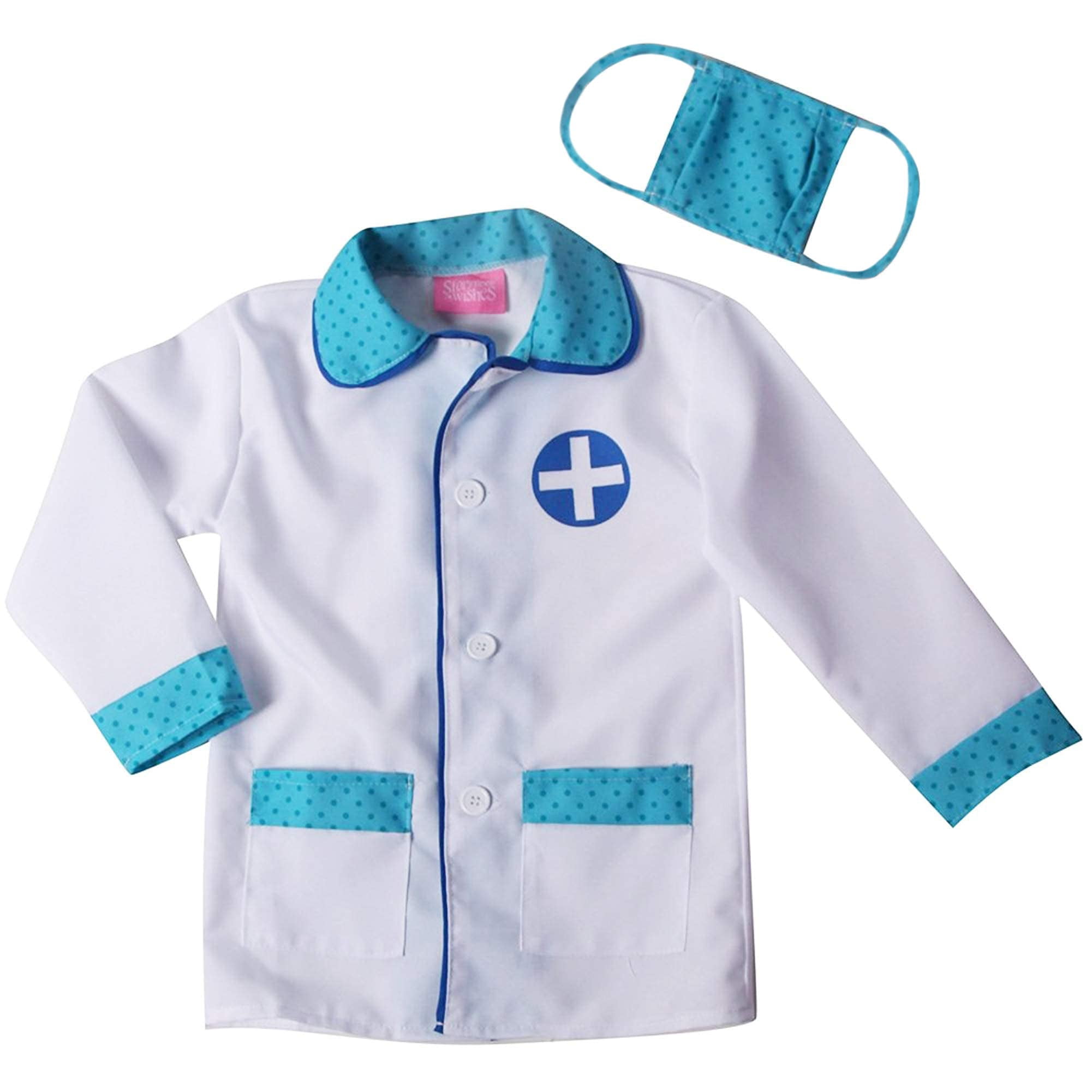 StoryBook Wishes Toddler Doctor Coat & Face Mask for Toddler Doctor ...