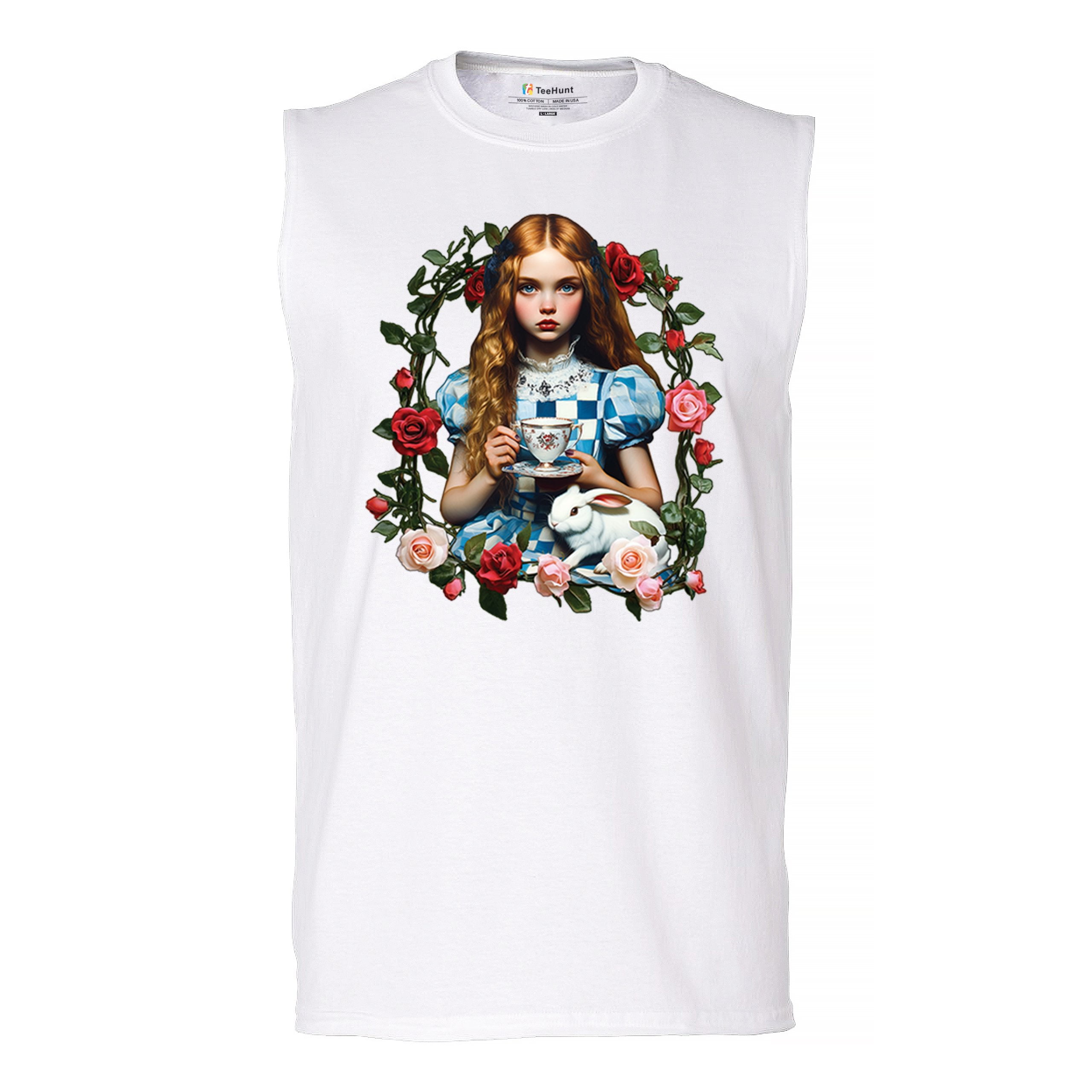 Storybook Alice Tea Party Muscle Shirt Wonderland Girl Fantasy ...