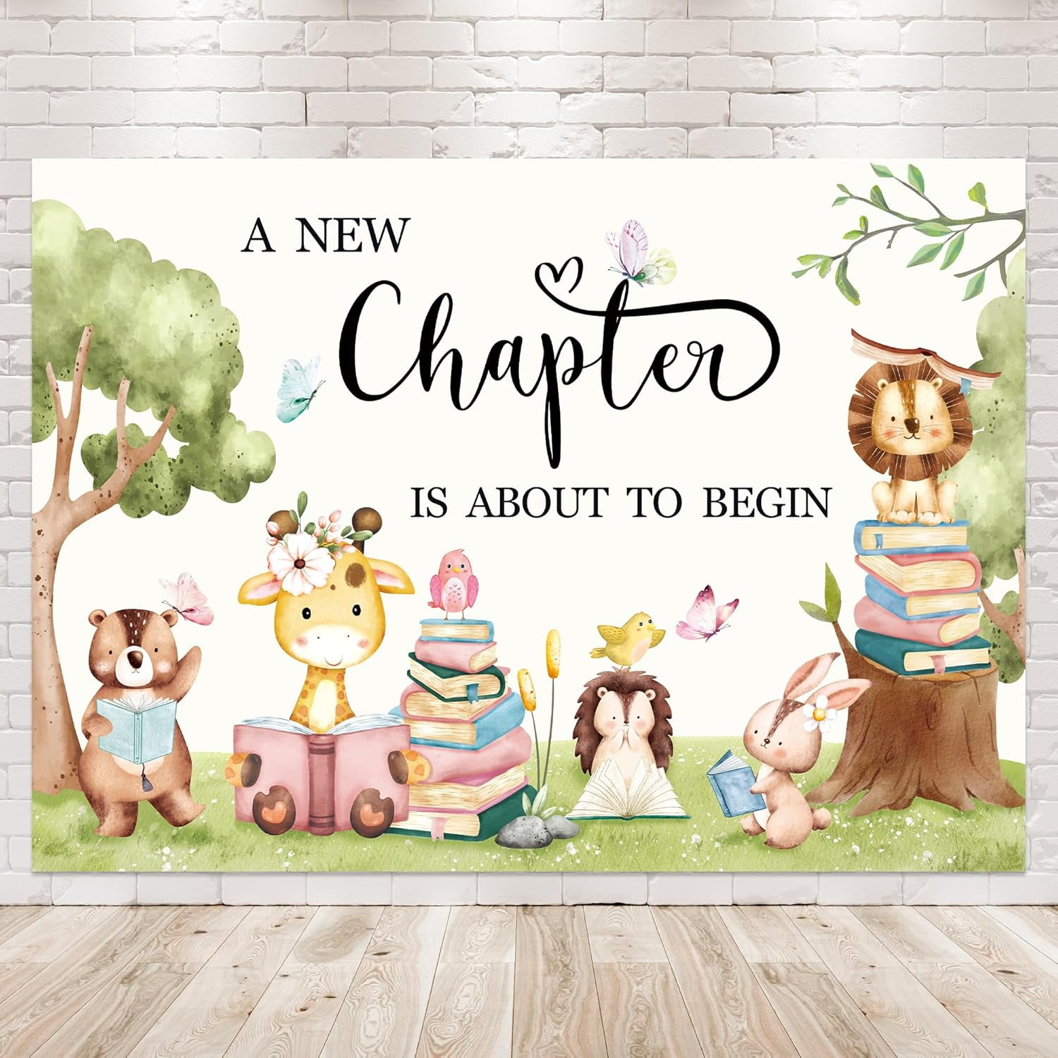 Storybook Baby Shower Backdrop A New Chapter is About to Begin ...