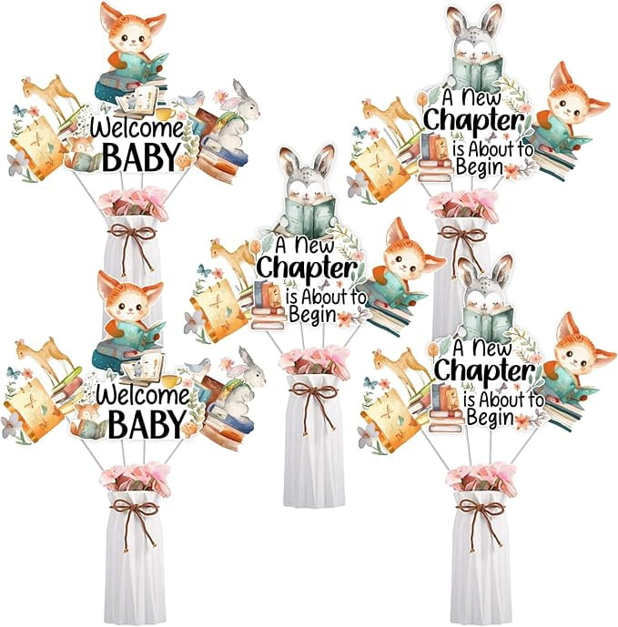 Storybook Baby Shower Decorations, 24pcs a New Chapter Is About To ...