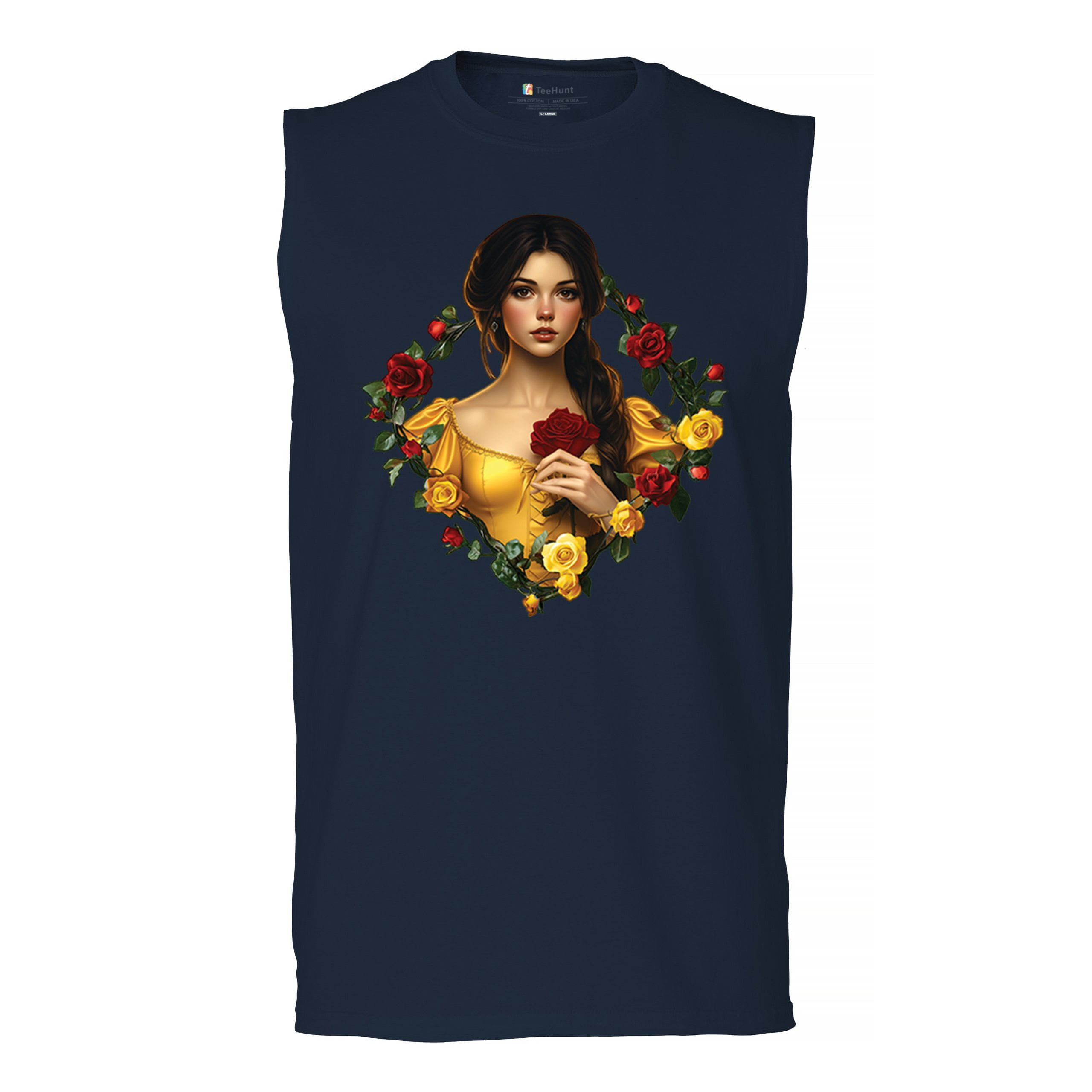 Storybook Beauty Rose Princess Muscle Shirt Fairytale Belle Enchanted ...