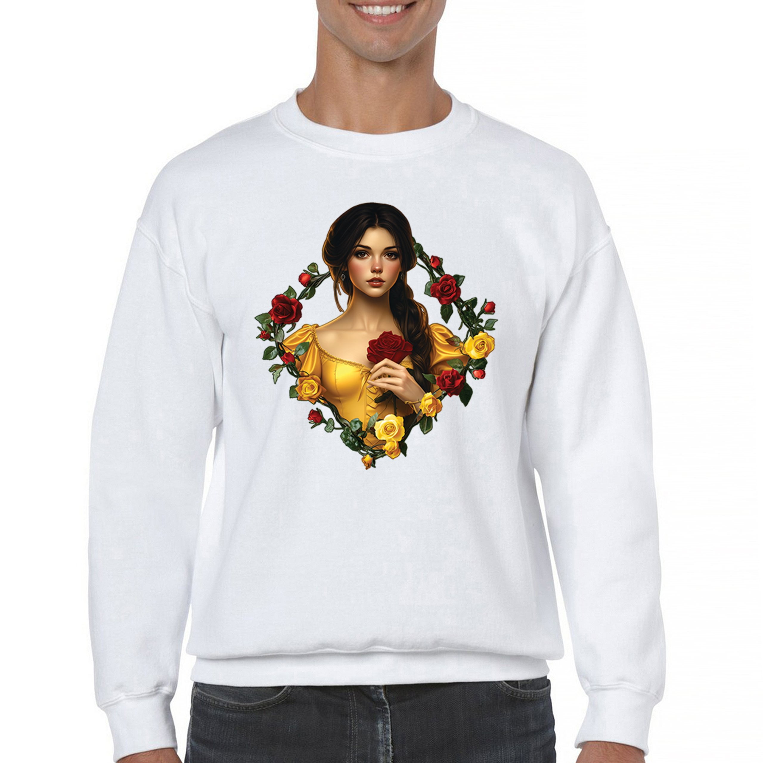Storybook Beauty Rose Princess Sweatshirt Fairytale Belle Enchanted ...