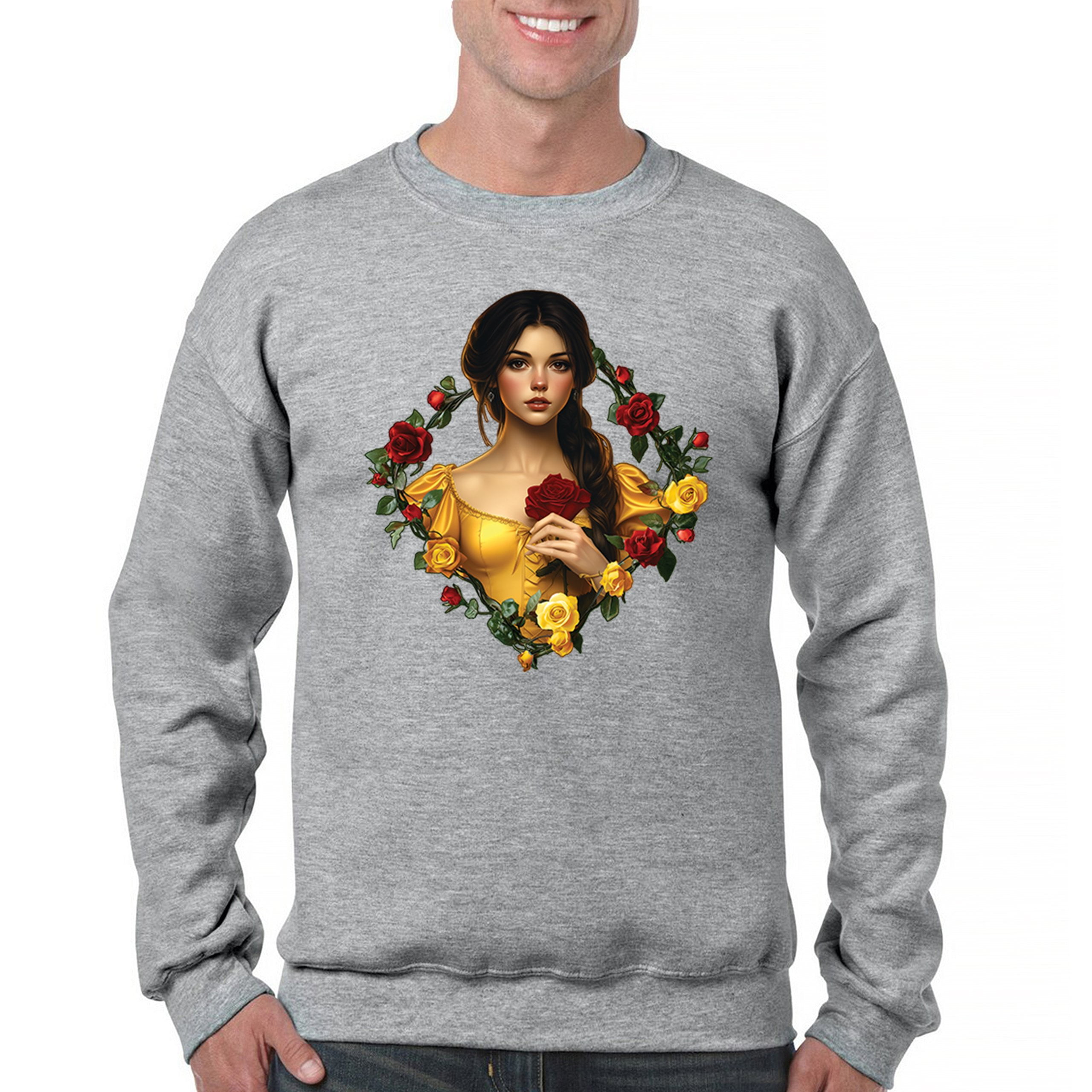 Storybook Beauty Rose Princess Sweatshirt Fairytale Belle Enchanted ...