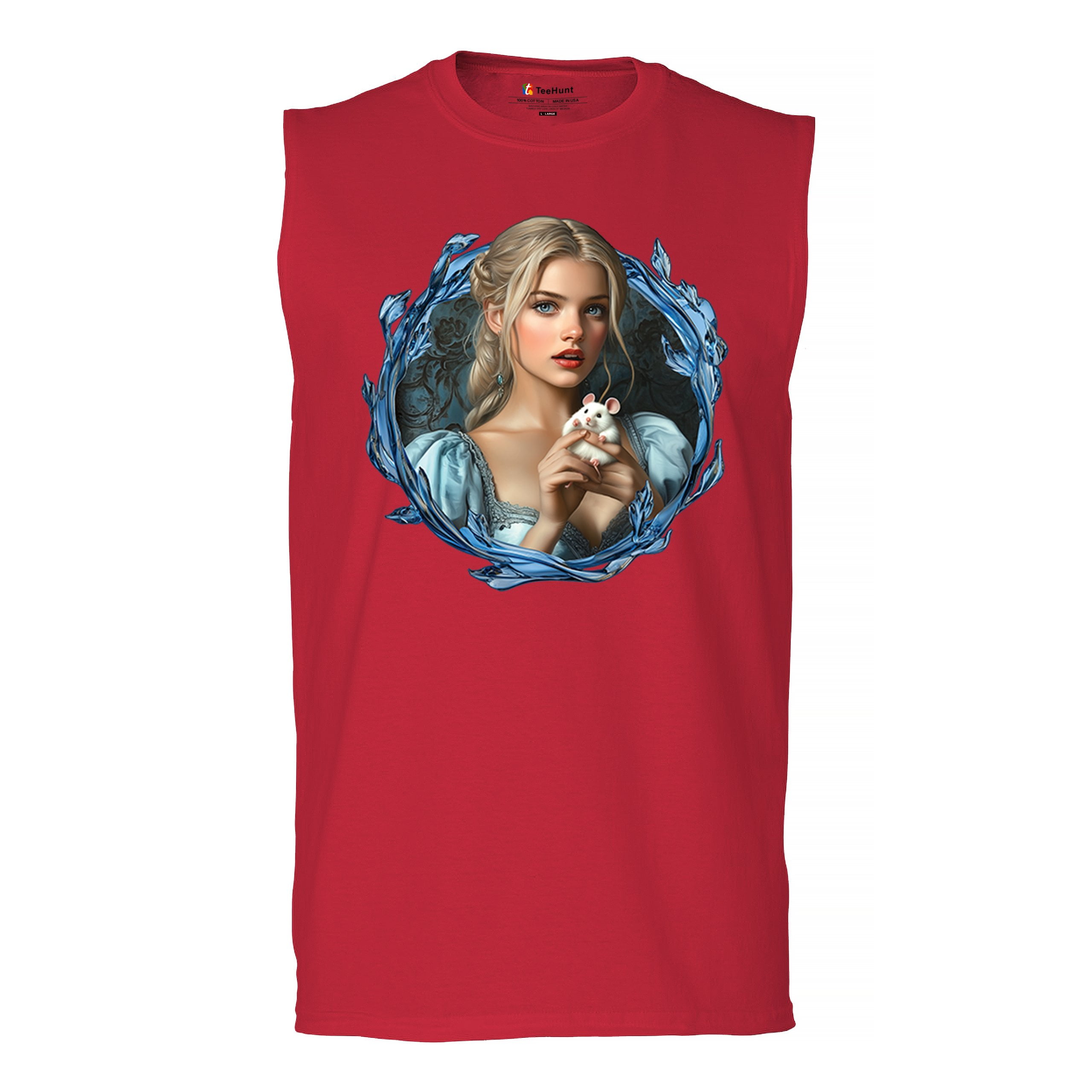 Storybook Cinderella Muscle Shirt Fairytale Blue Dress Girl Fantasy ...