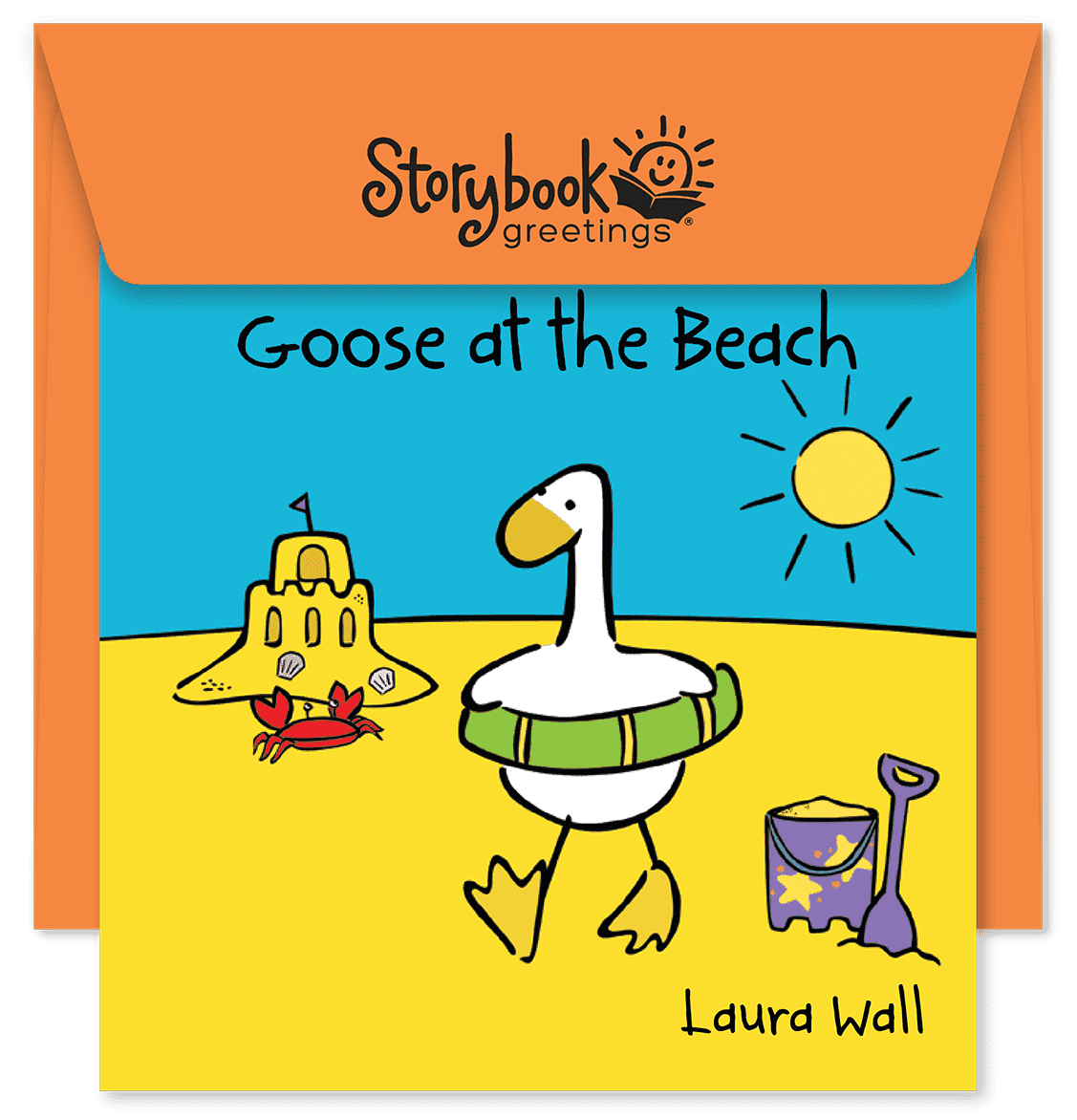 Storybook Greetings Goose at the Beach with Envelope - Walmart.com