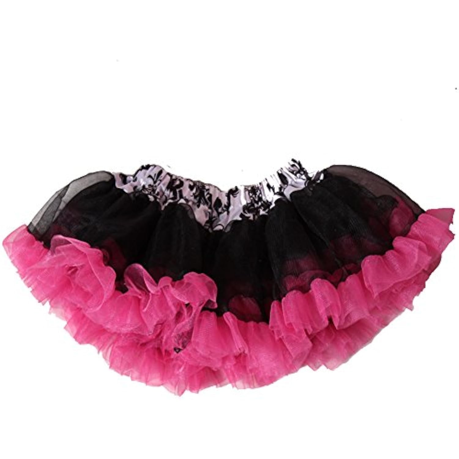 Storybook Wishes Black Damask & Hot Pink Pettiskirt Tutu - Walmart.com