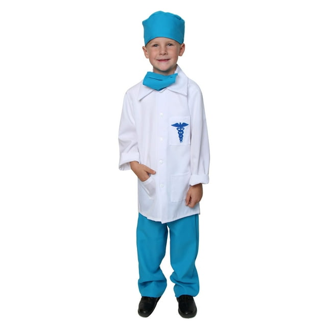 Storybook Wishes Blue Doctor Costume for Kids - Size 6-8 | Kids Scrubs ...