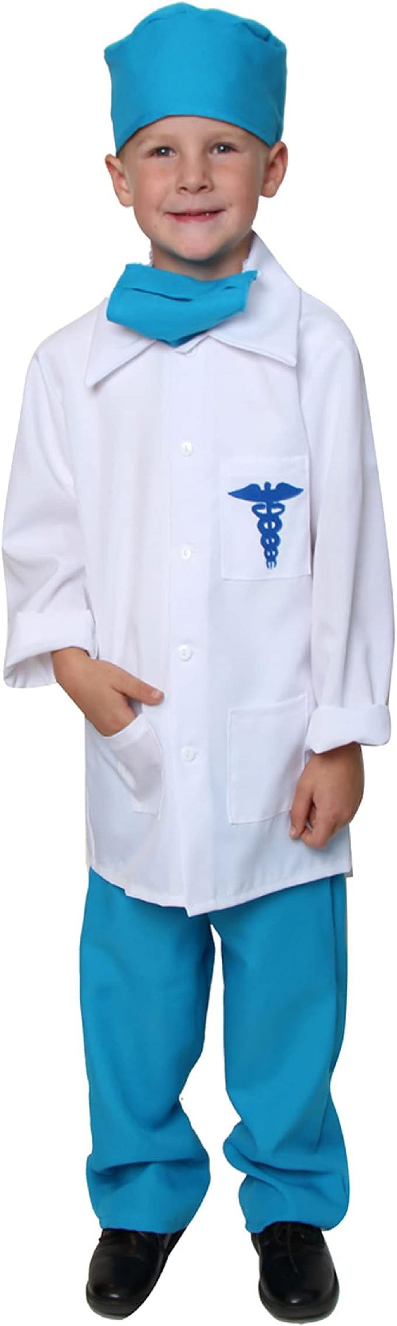 Storybook Wishes Blue Doctor Costume for Kids - Size 6-8 | Kids Scrubs ...