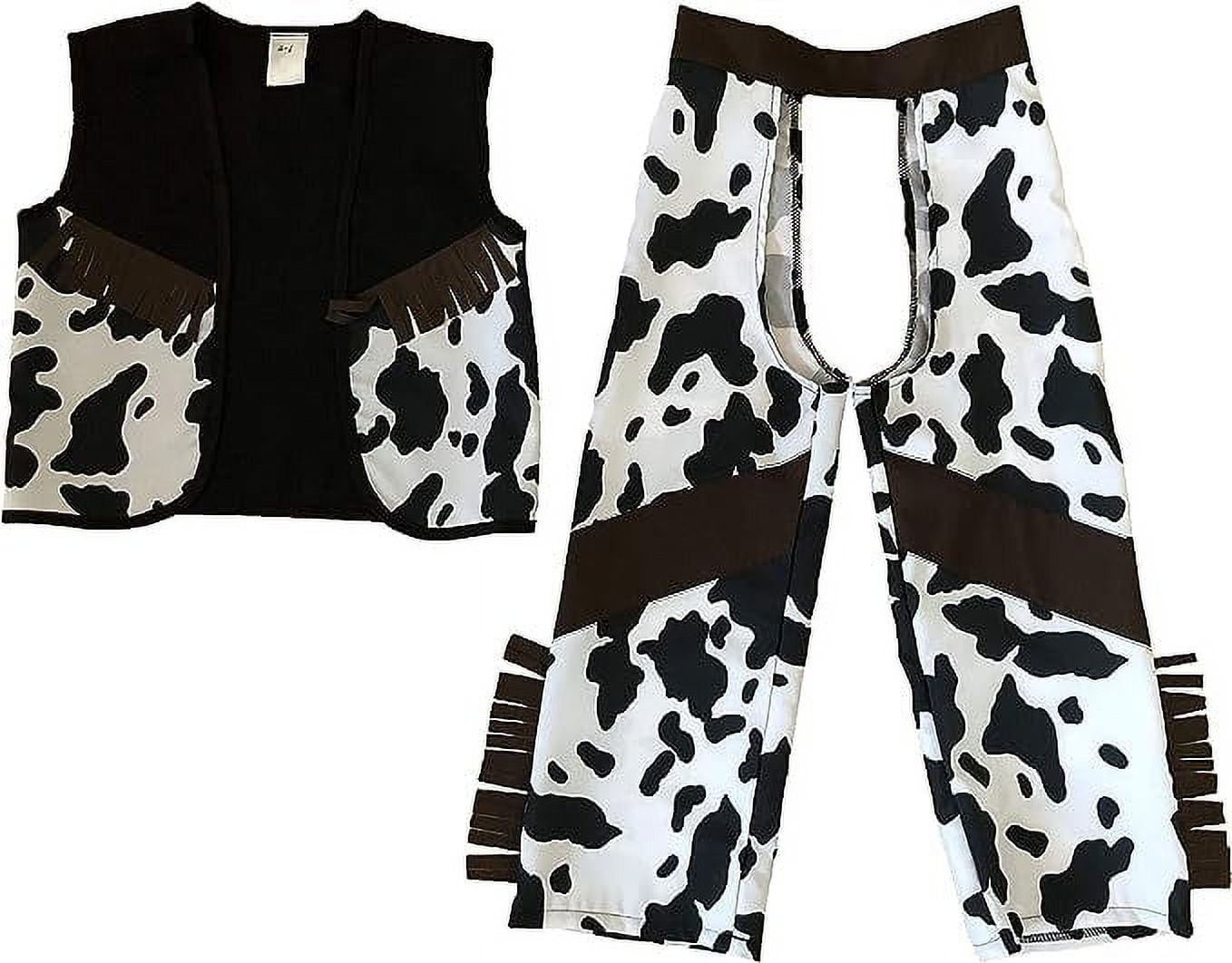 Storybook Wishes Classic Cowboy Chaps & Vest (4-6, Dark Brown/Black ...