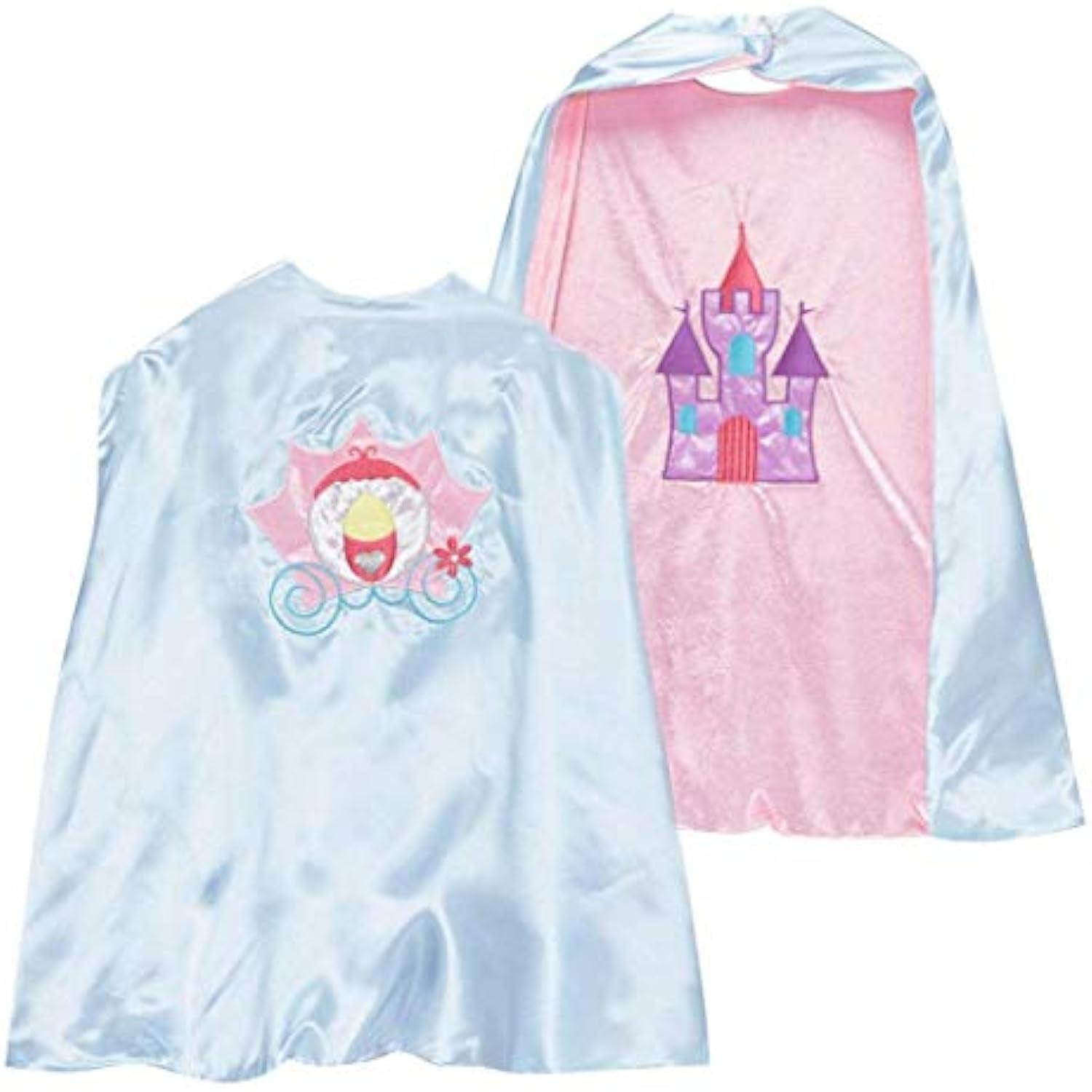 Storybook Wishes Reversible Princess Carriage & Castle Design Cape ...