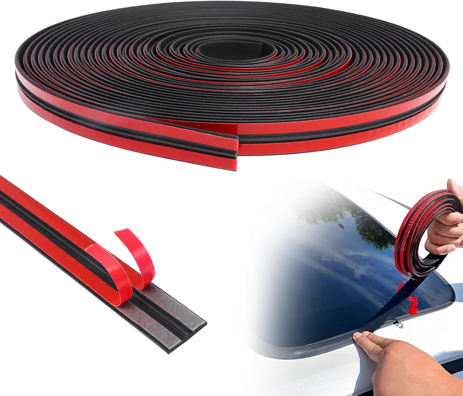 Storystore Car Weather Stripping, 14mmx19.68Ft T-Shape Cuttable ...