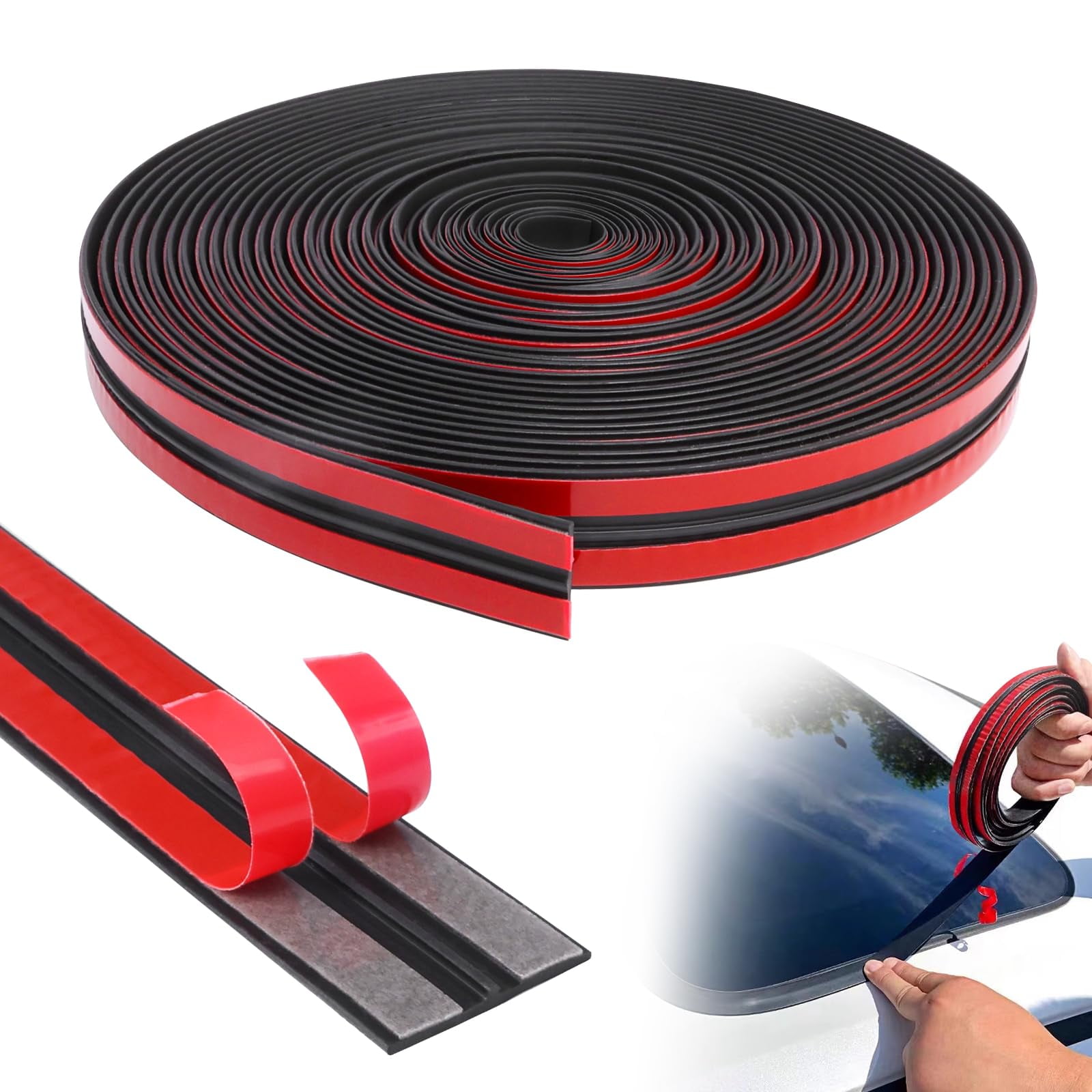 Storystore Car Weather Stripping, SSF20 19mmx26.2Ft T-Shape Cuttable ...
