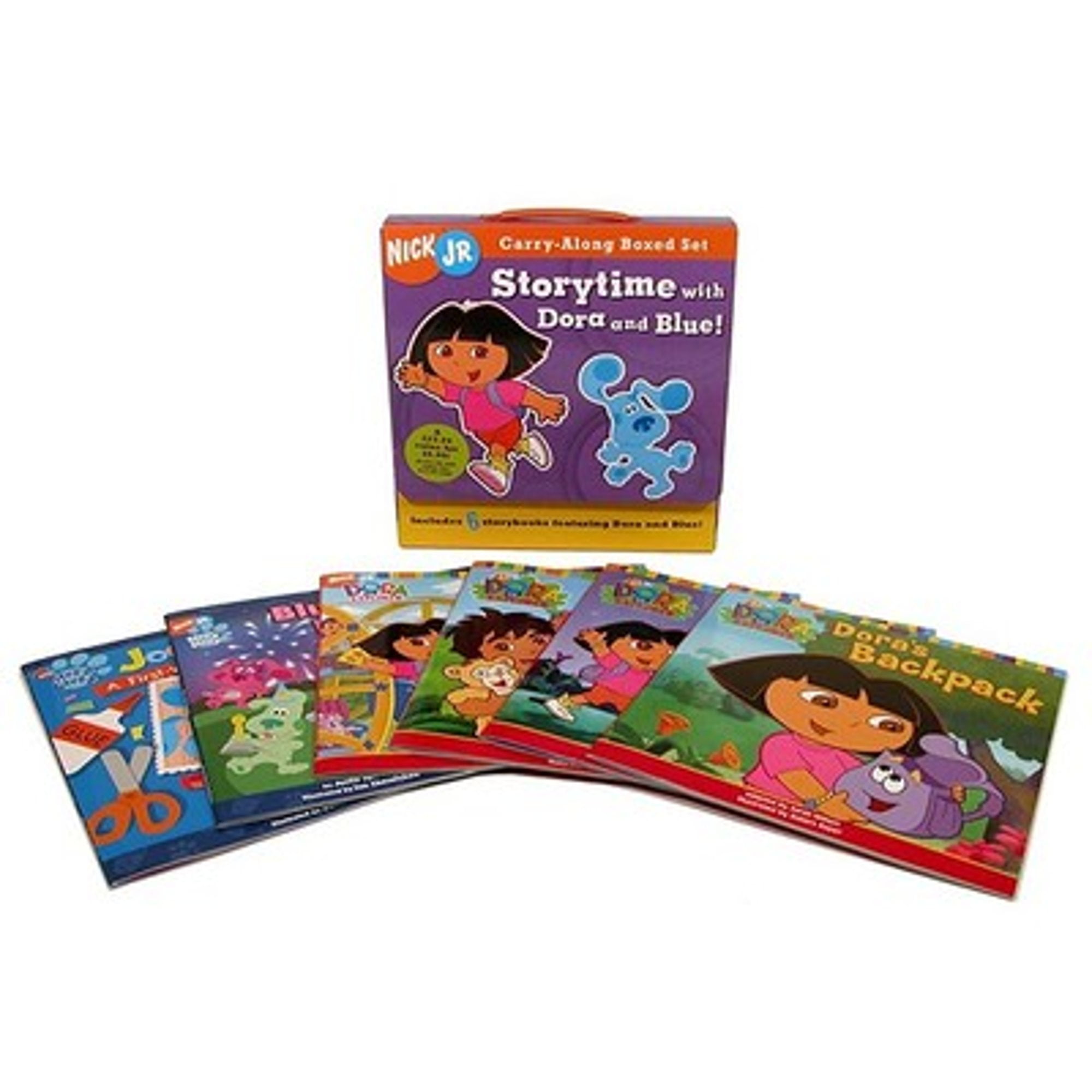 Pre-Owned Storytime with Dora and Blue! (Nick JR. Carry-Along Boxed Set ...