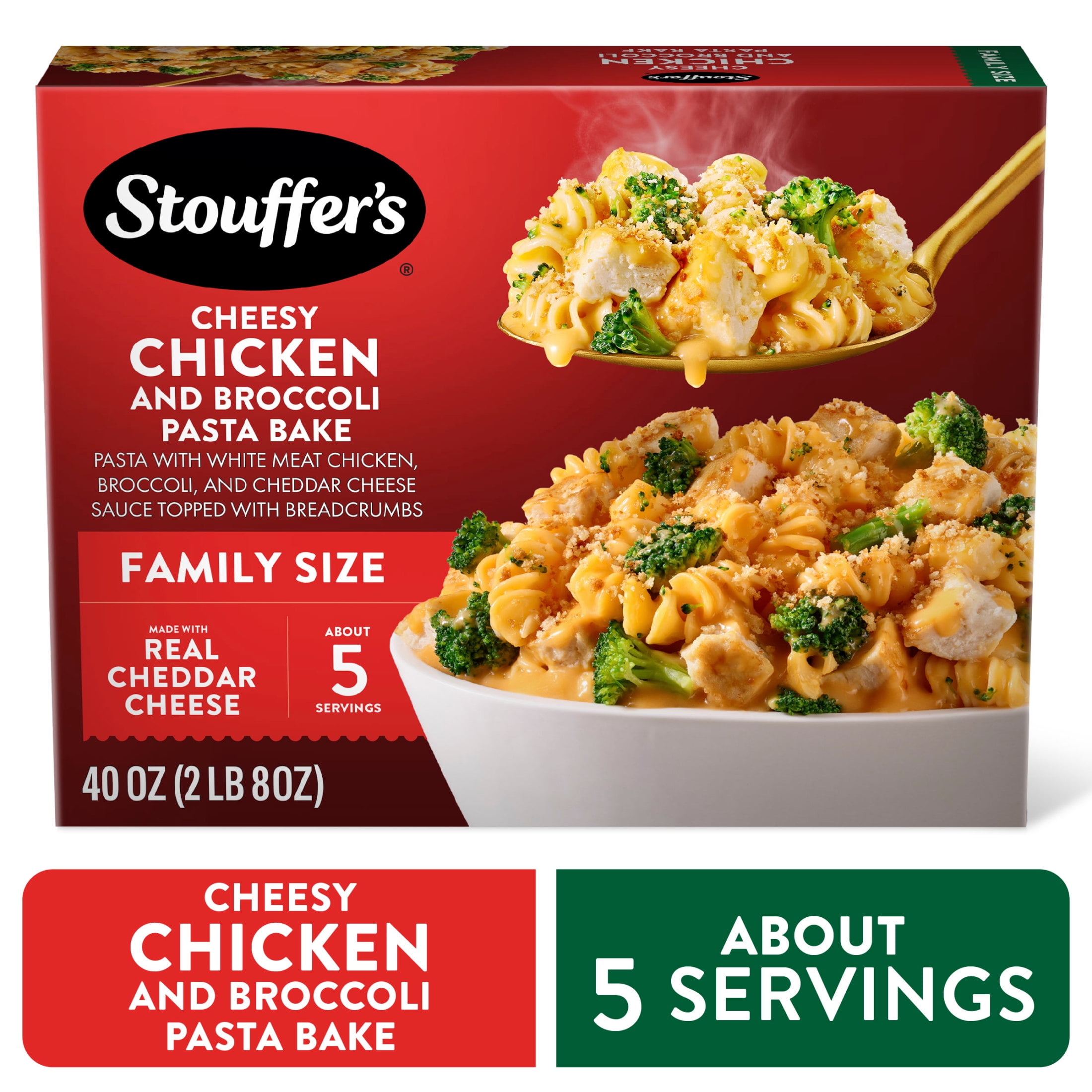 Stouffer’s Cheesy Chicken and Broccoli Pasta Bake, Family Size, Easy ...