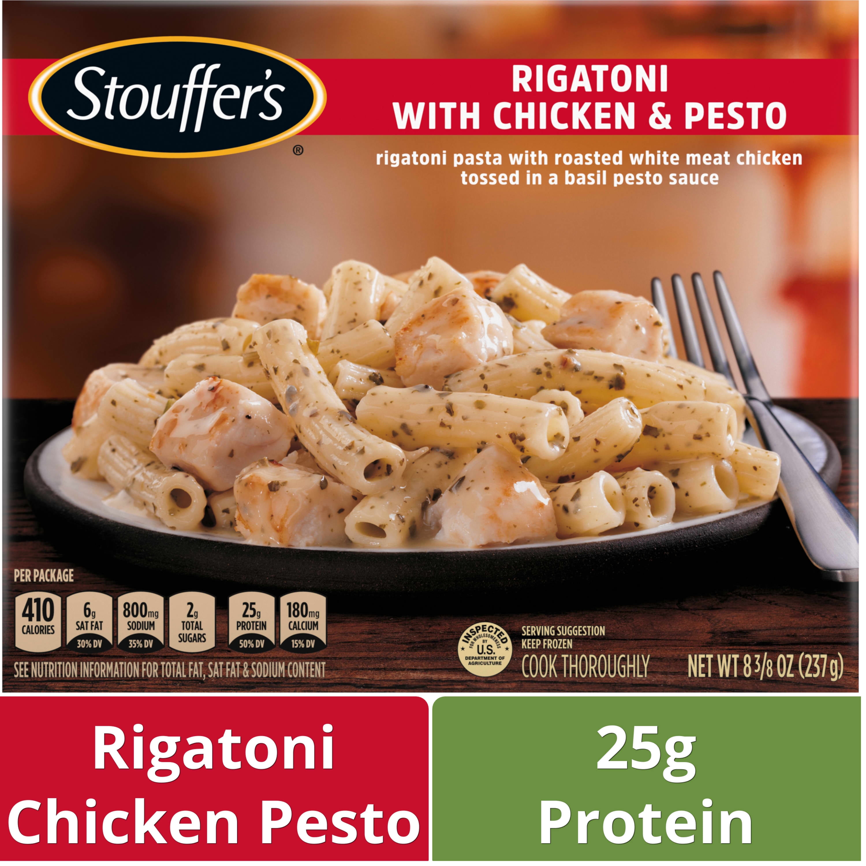 Stouffer's Chicken and Pesto Rigatoni Meal, 8.375 oz (Frozen) - Walmart.com