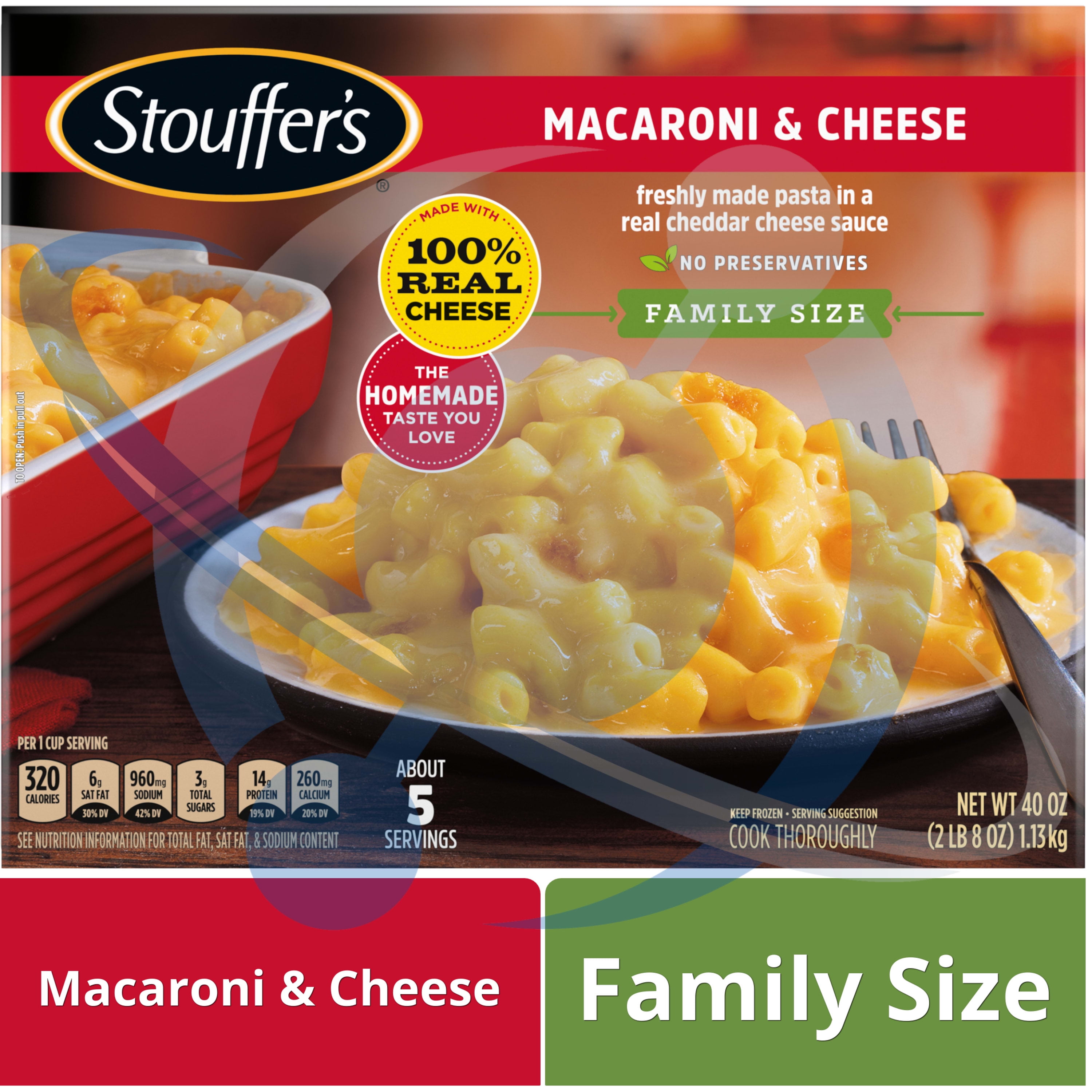 Stouffer's Macaroni and Cheese Thanksgiving Side Frozen Meal, 40 oz ...