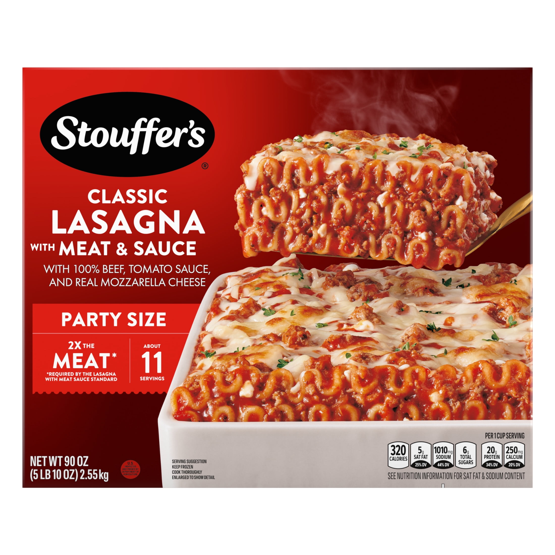 Stouffer's Party Size Lasagna with Meat & Sauce Frozen Holiday Meal ...