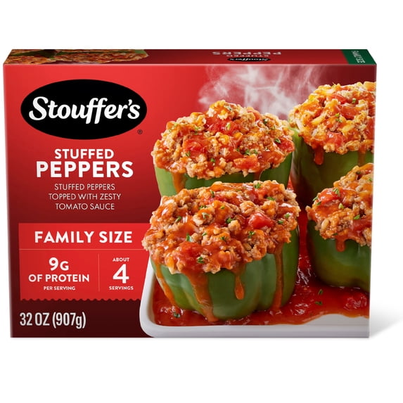 Stouffer’s Stuffed Peppers, Family Size, Frozen Stuffed Peppers, Easy ...