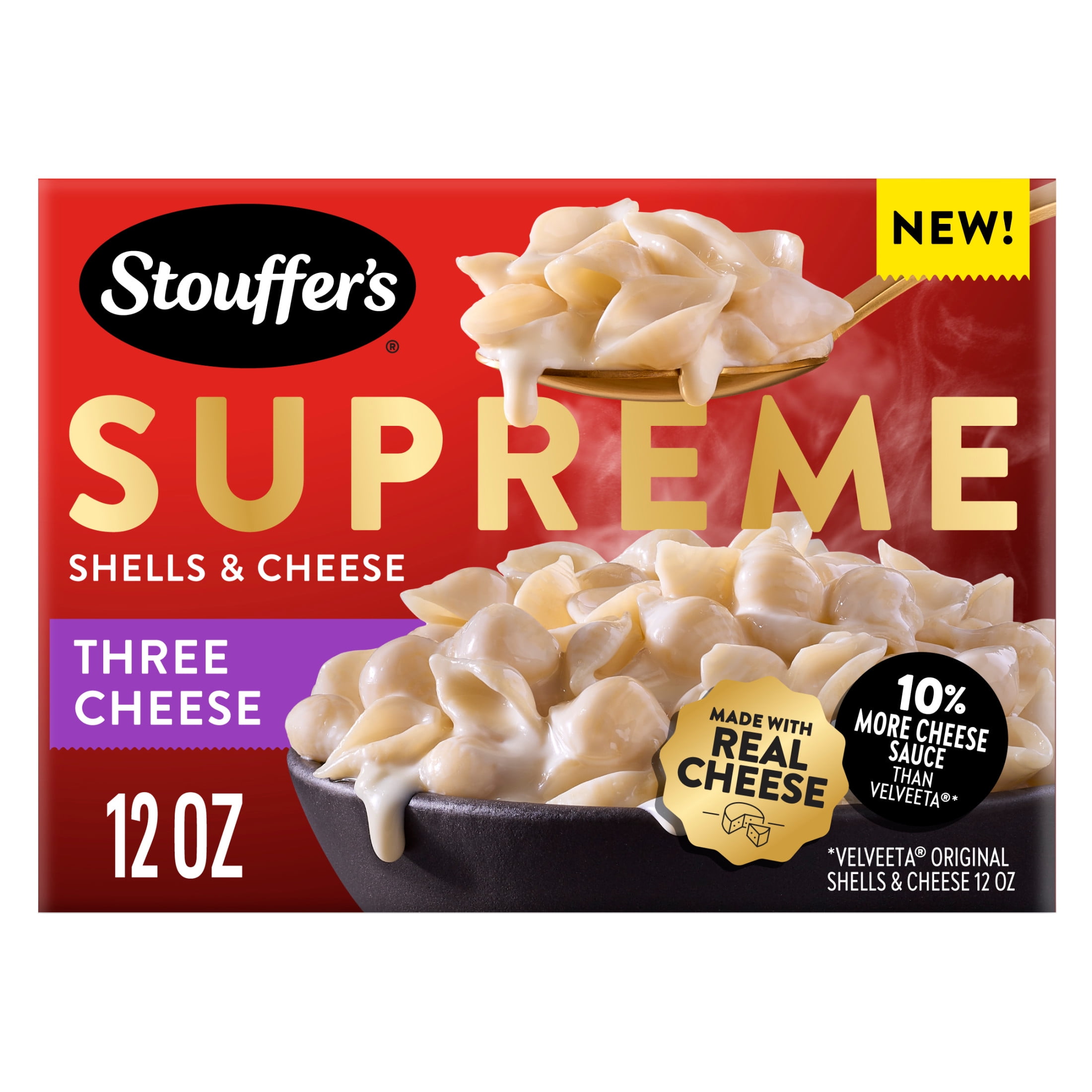 Stouffer’s Macaroni and Cheese Meal, Supreme Shells and Cheese, Three ...