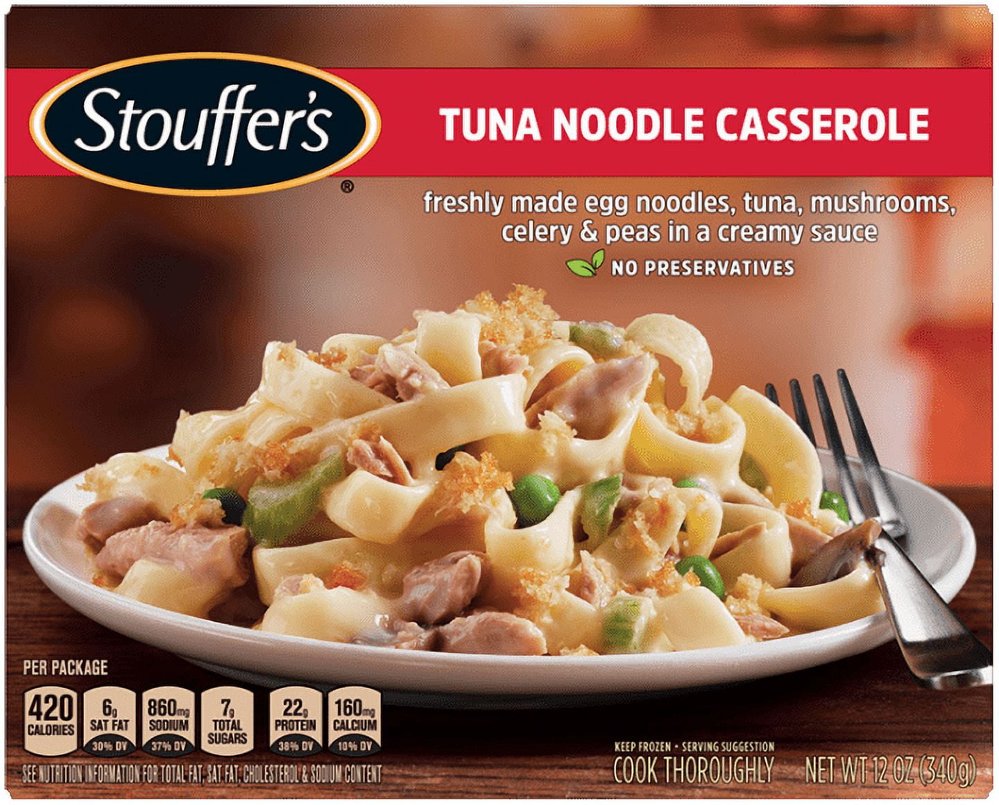 Stouffer's Ready Microwave Dinner, Tuna Noodle Casserole, 12.0 oz ...