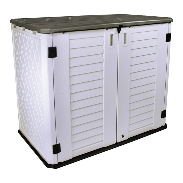 Stout Stuff 26 cu. ft. Plastic Outdoor Horizontal Storage Shed ...