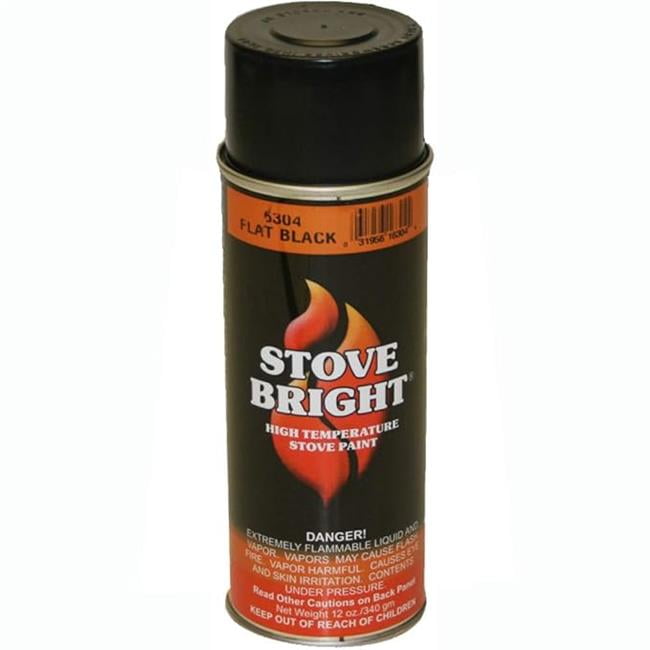 Stove Bright 12 oz High Temperature Flat Black Stove Paint - Walmart.com