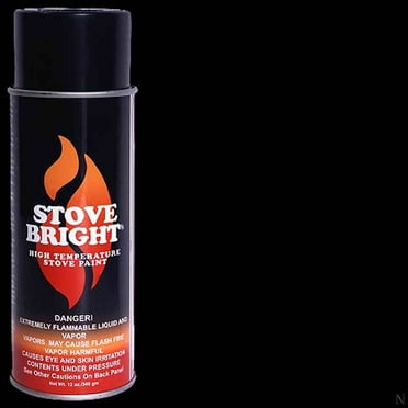 Stove Bright 10 oz Forrest Paint Stove Bright Black High Temperature ...