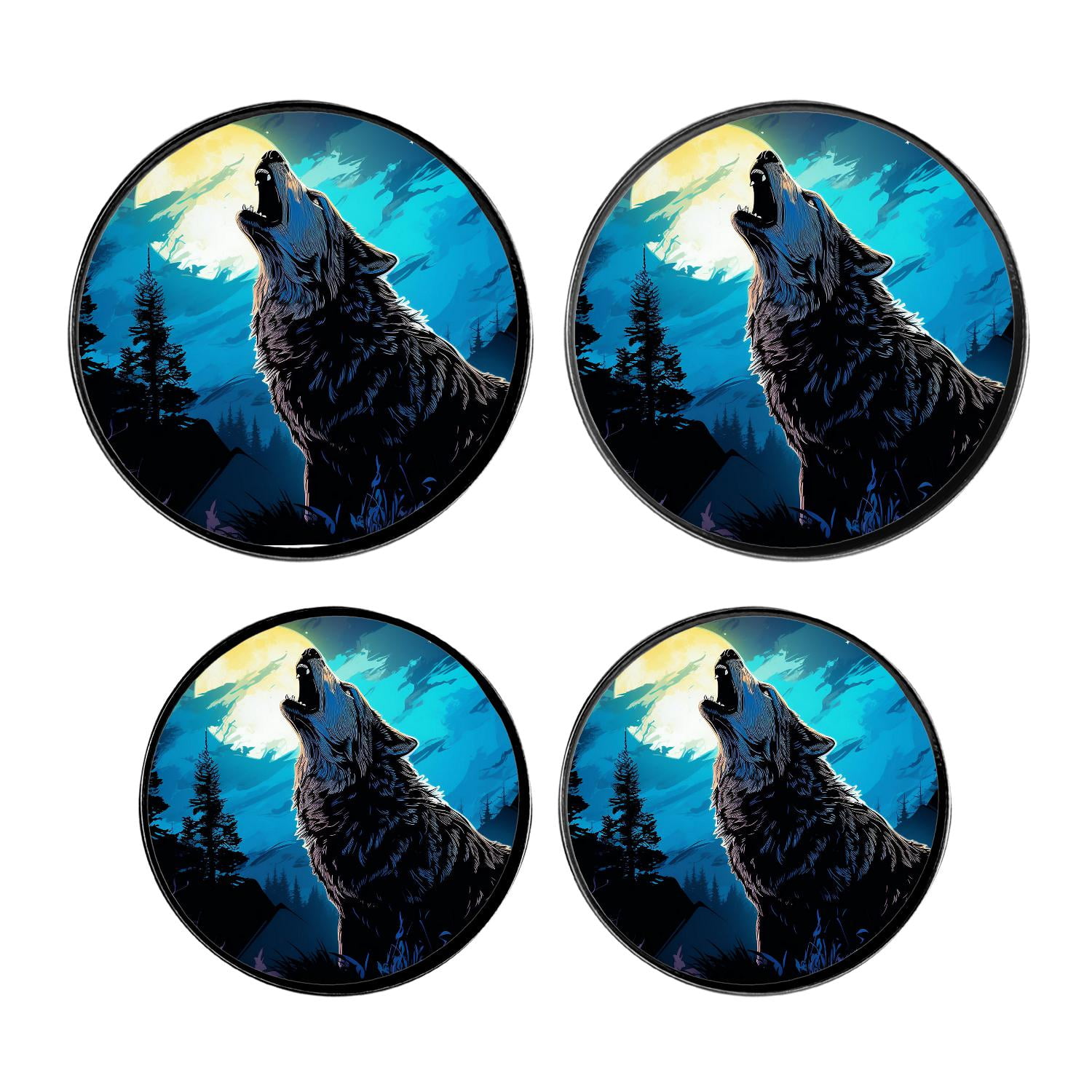 Stove Burner Covers 4 Pcs for Home Decor Cooktop Decorative ,Howling ...