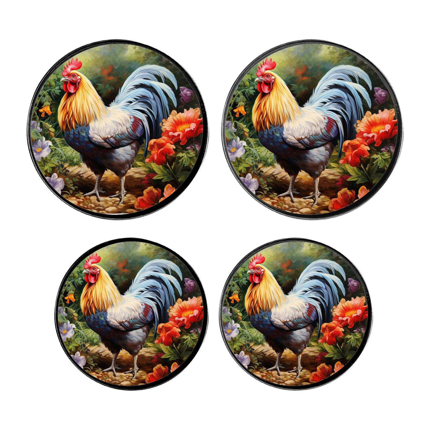 Stove Burner Covers 4 Pcs for Home Decor Cooktop Decorative ,Chicken ...