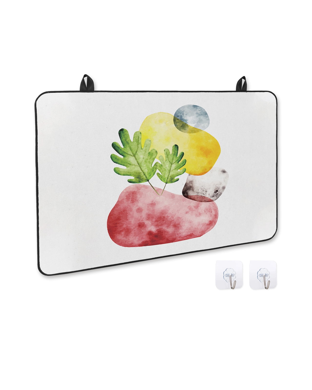 Stove Cover for Electric Stove, Abstract Red Yellow Watercolor Stones ...