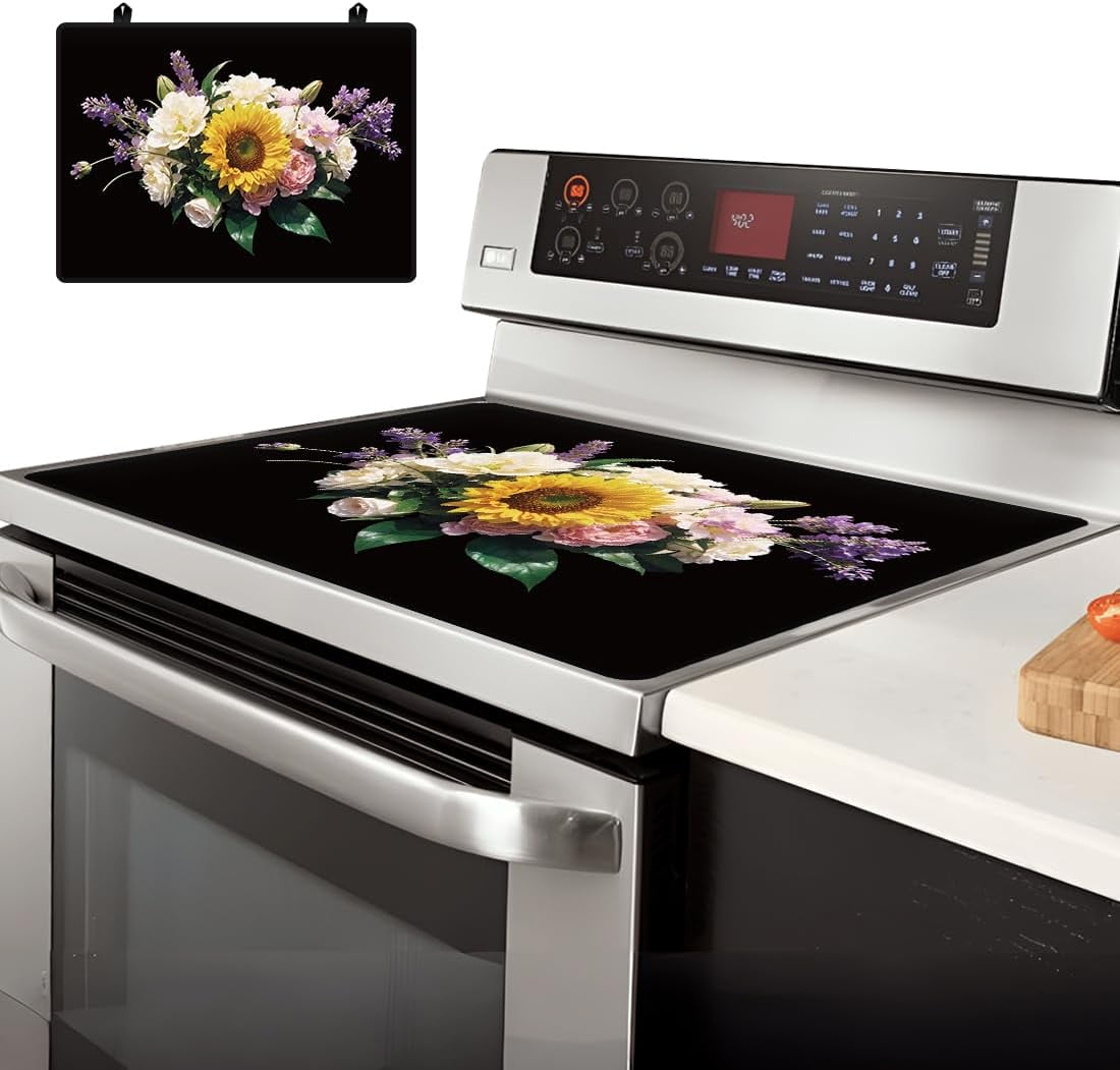 Stove Cover Electric Stove Cover Rubber Glass Stove Top Protector Stove ...