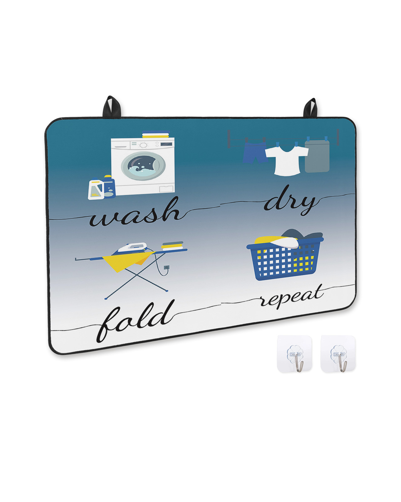 Stove Cover for Electric Stove, Wash Try Fold Repeat Blue White ...