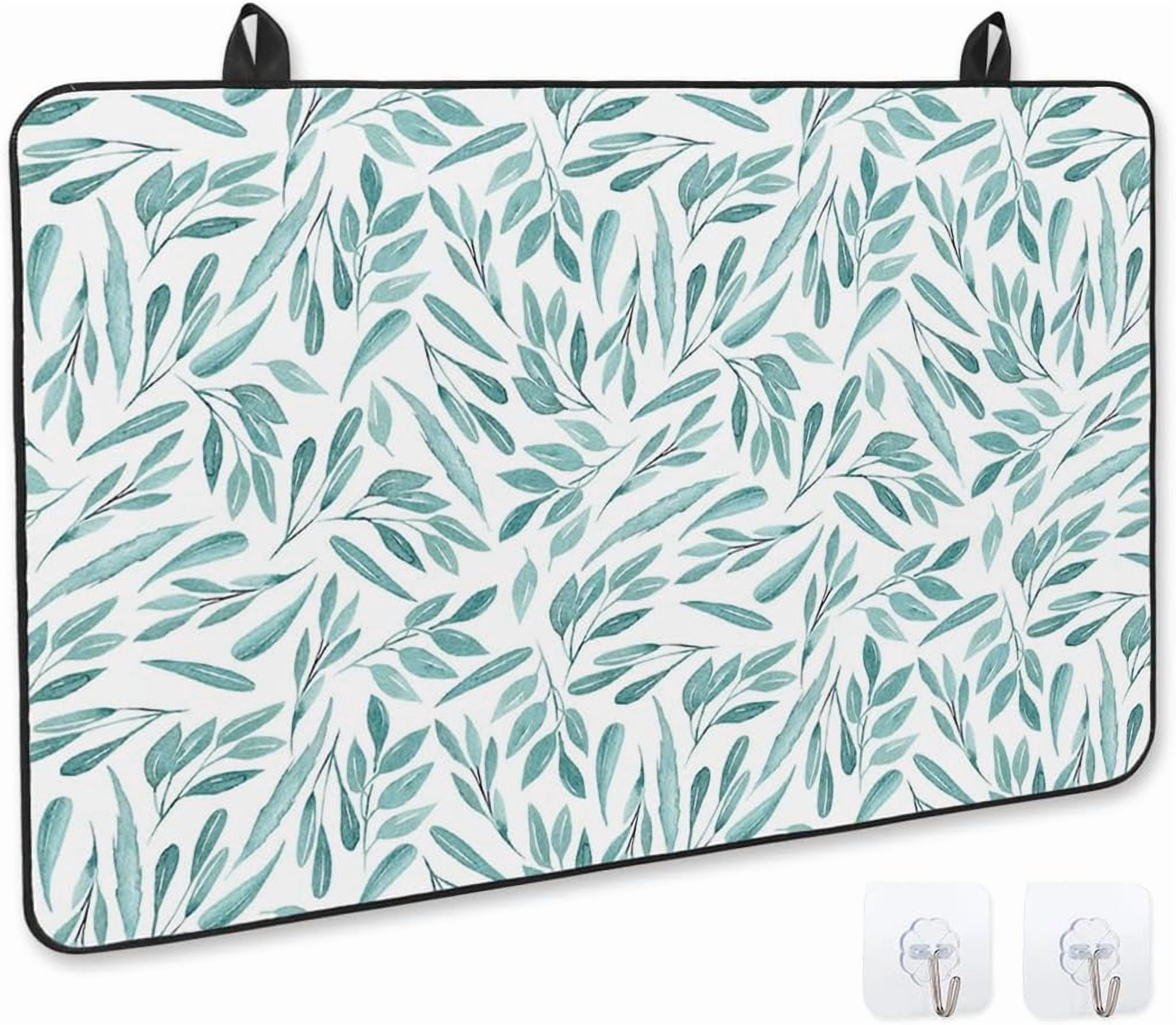 Stove Cover for Electric Stove, Watercolor Plant Elegant Leaves Pattern ...