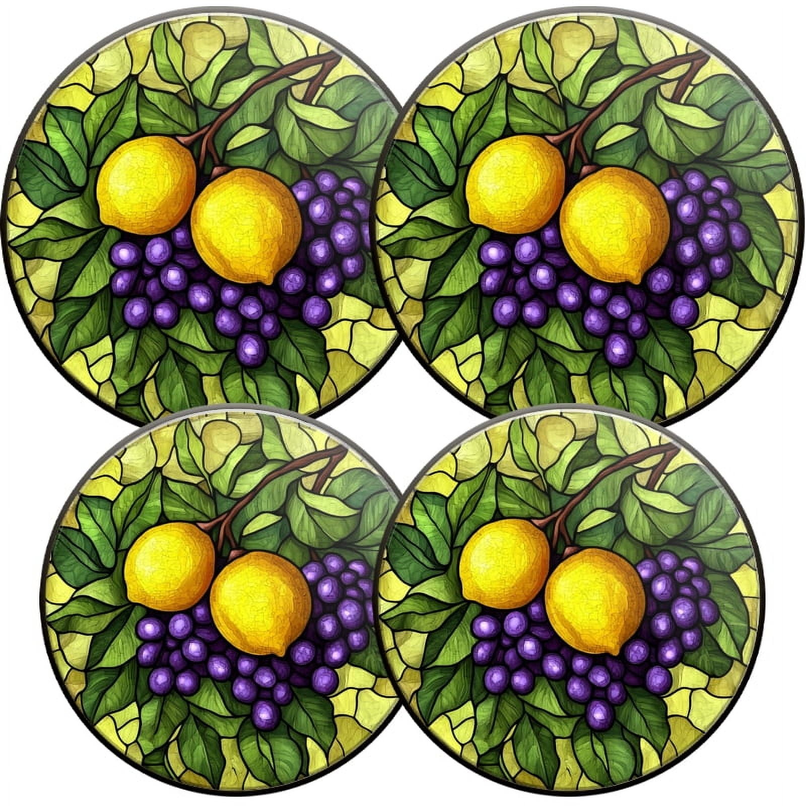 Stove Cover for Gas Stovetop, Set of 4, Black Round Burner Cover ...