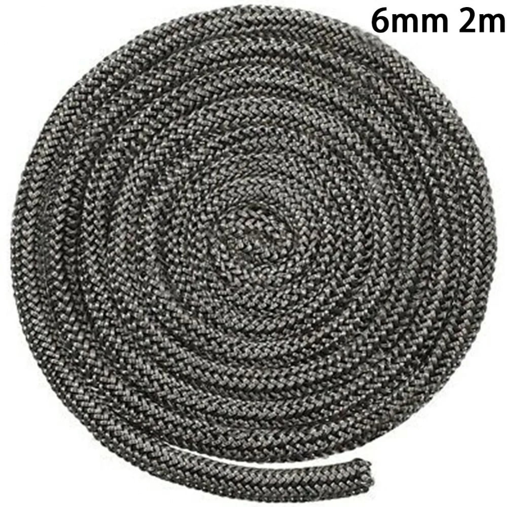 Stove Fire Rope Black Wood Burning Stove 6mm 8mmm 2m Length Log Burner ...
