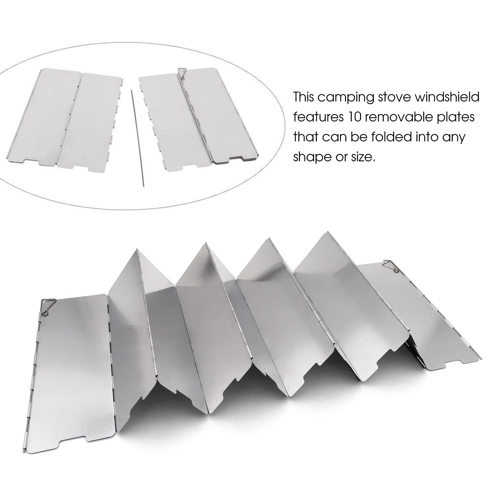 For Folding Stove Windscreen 10 Plates Aluminum Camping Cooker Stove ...