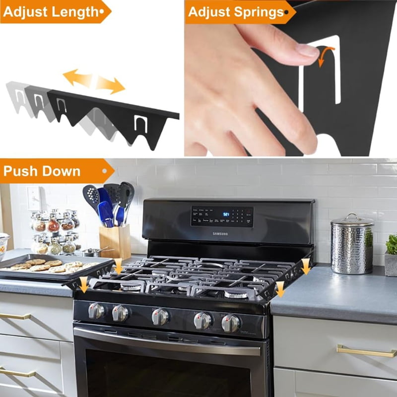 Stove GapCovers Stainless Steel, 2 Piece Stove GapFiller Stove Counter ...