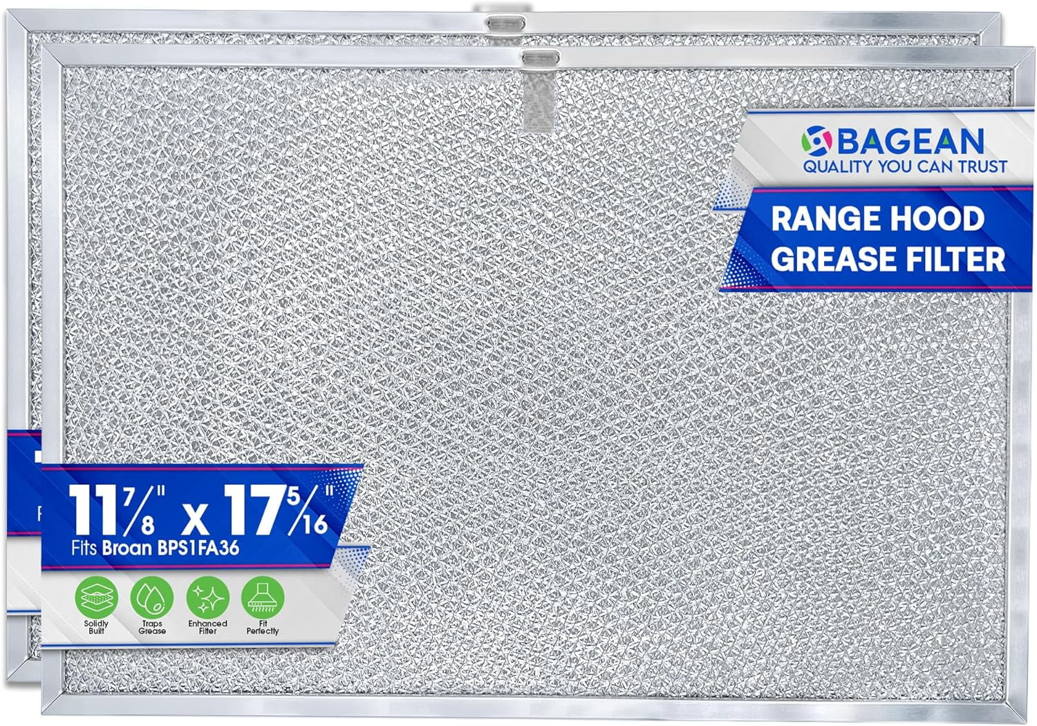 Stove Hood Vent Filter 11.81"x17.32" BPS1FA36 Compatible with Broan ...