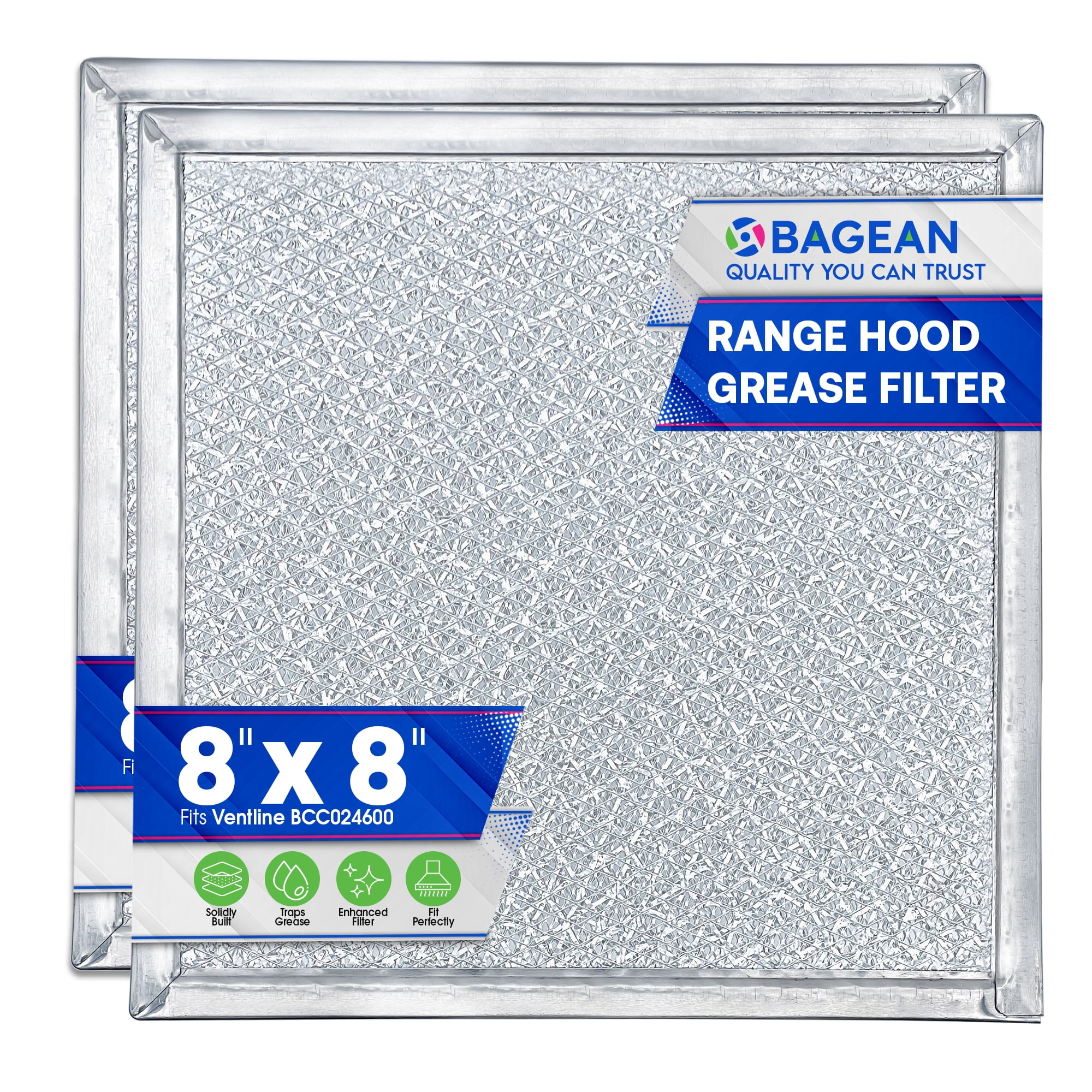 Stove Hood Vent Filter 8x8" Range Hood Filter Replacement for BCC024600 ...