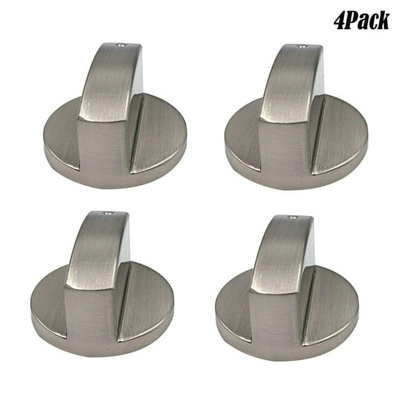 Stove Knobs Replacement 4 PCS Metal Universal Silver Gas Cooker Stove ...