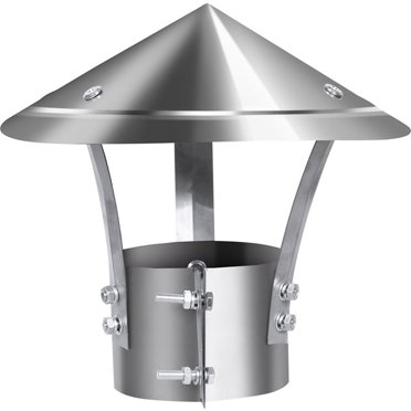 BENTISM Chimney Cap 6-inch 304 Stainless Steel Round Roof Rain Cap ...