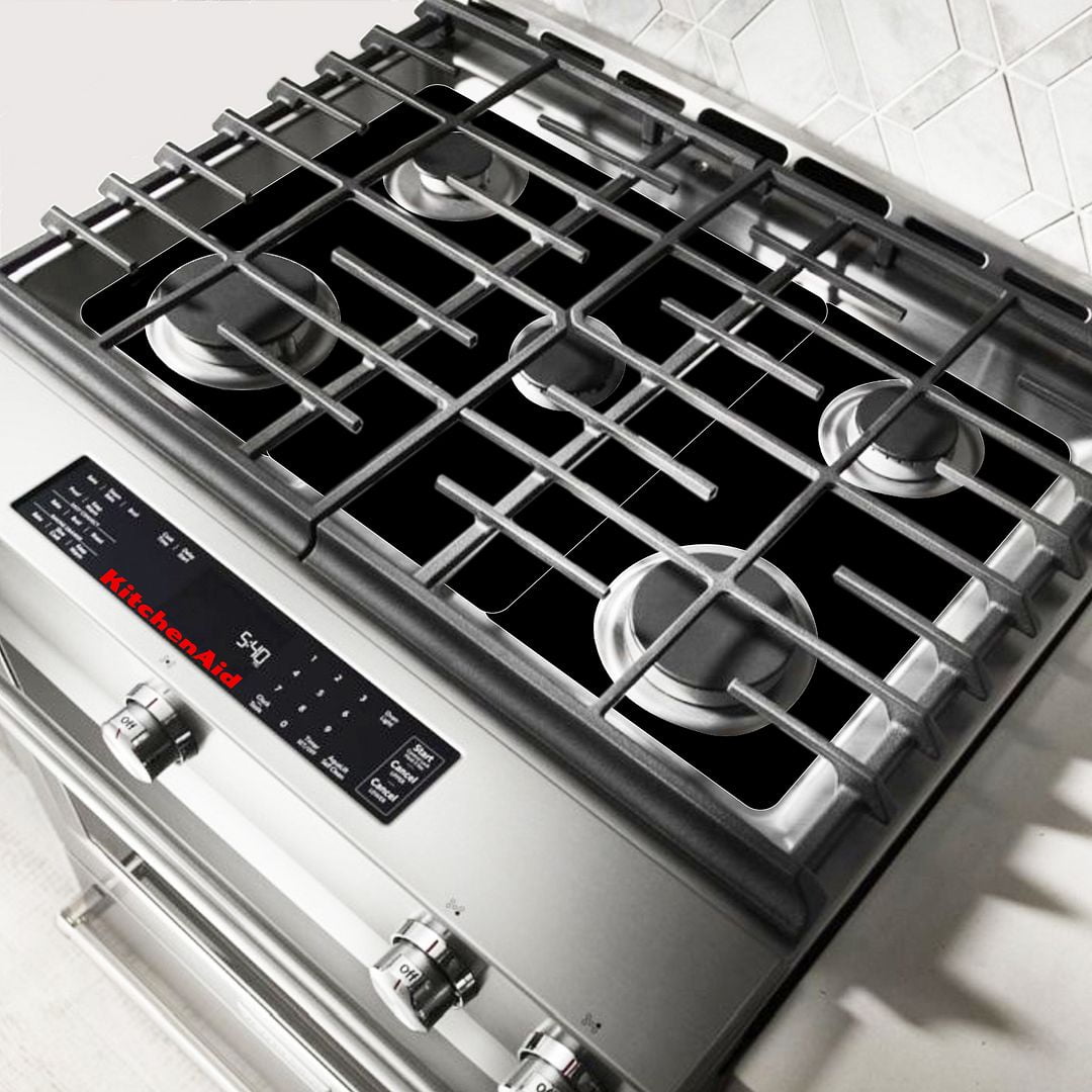 KitchenAid Stove Protector Liners for Gas Ranges, Covers Stovetop, Easy ...