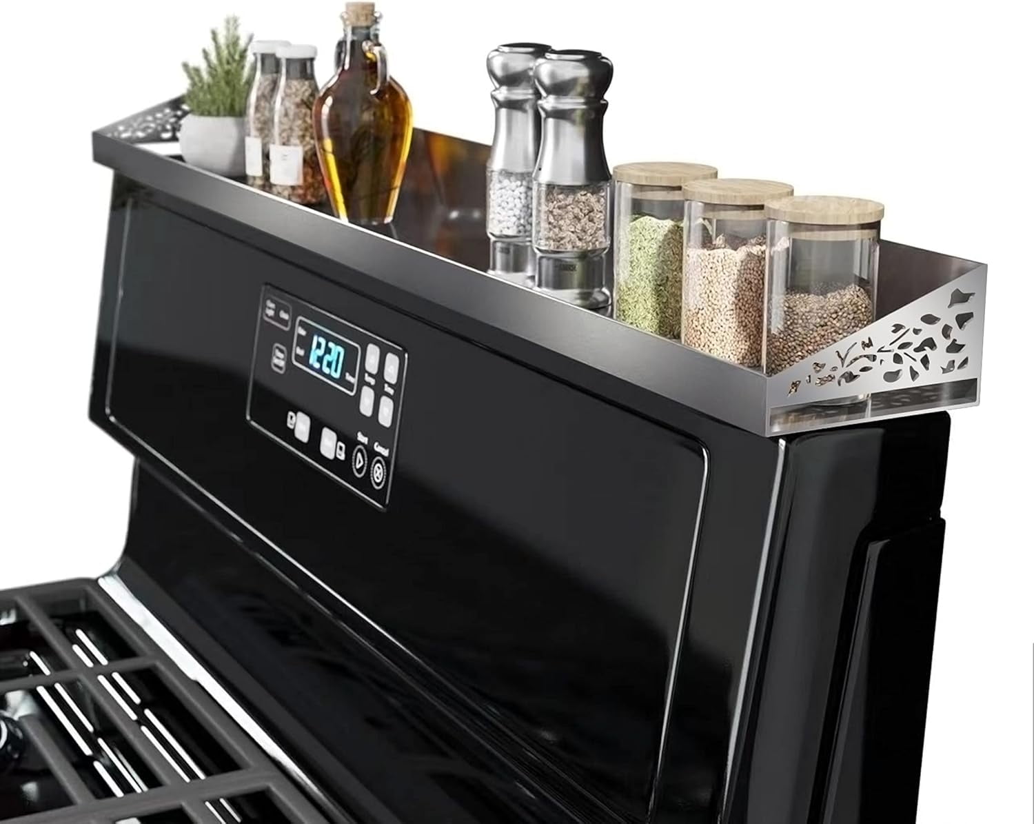 Stove Shelf for Stove Top, Spice Rack Organizer, Easy Installation ...