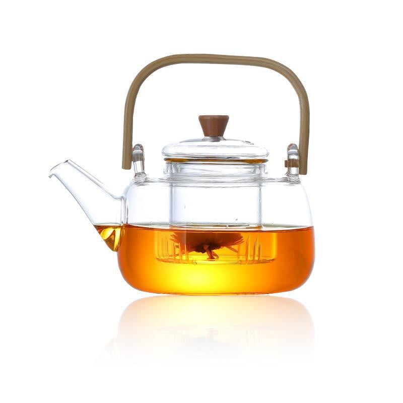 Stove Tea Brewing Pot Loop-Handled Teapot Glass Teapot Cooking Pot ...