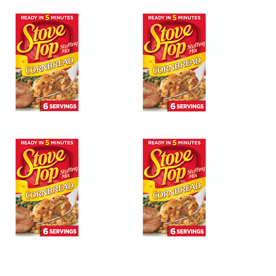 Stove Top Cornbread Stuffing Cubes Mix, 6 oz pack of 4 - Walmart.com